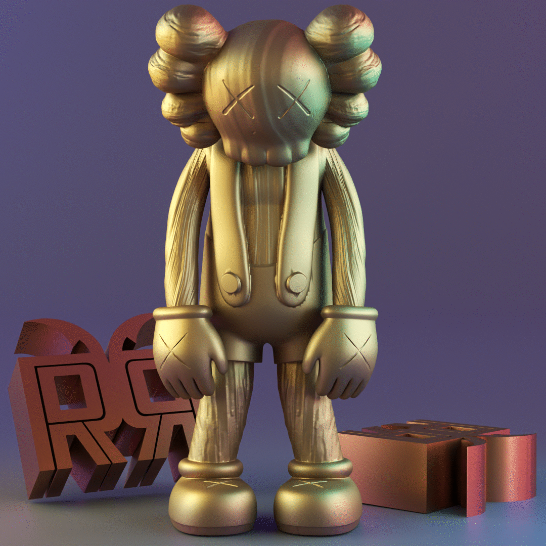 Sculptures & ArtworksSTL 다운로드 -wooden kaws - rexer_3d