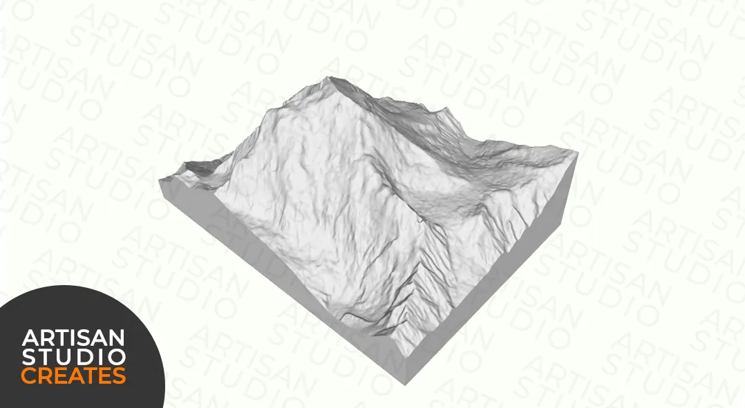 Other STL Download - Dhaulagiri Nepal STL File | 3D Topographic Modelby ...
