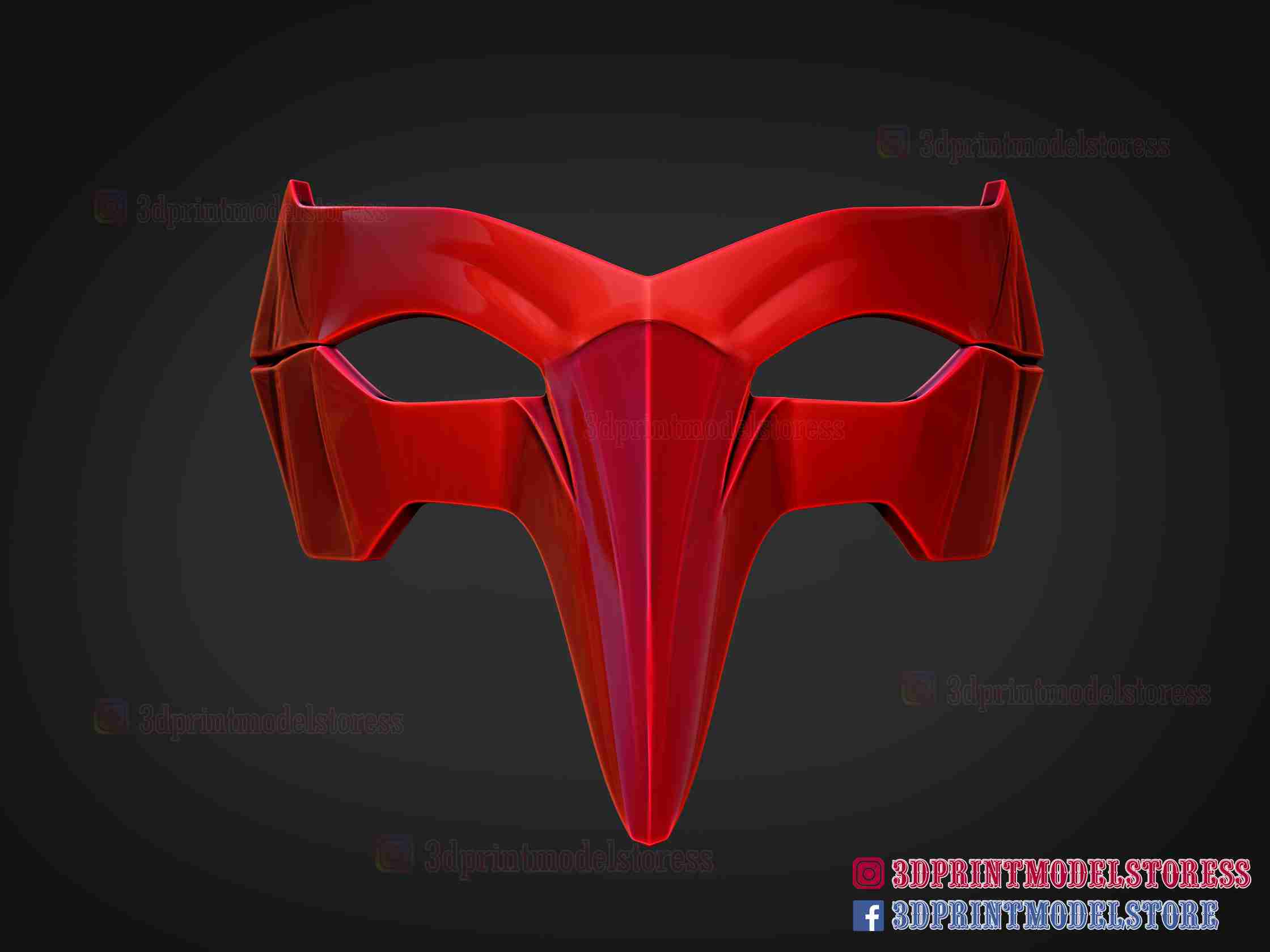 Persona 5 P5 Akechi Crow Red Mask - Anime Cosplay | 3D models download ...