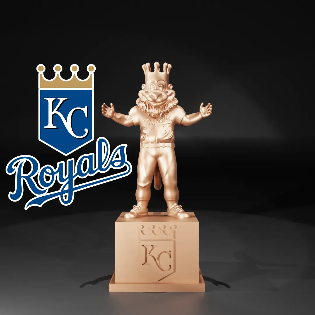 Characters & Creatures STL Download - MLB - KANSAS CITY ROYALS MASCOT ...
