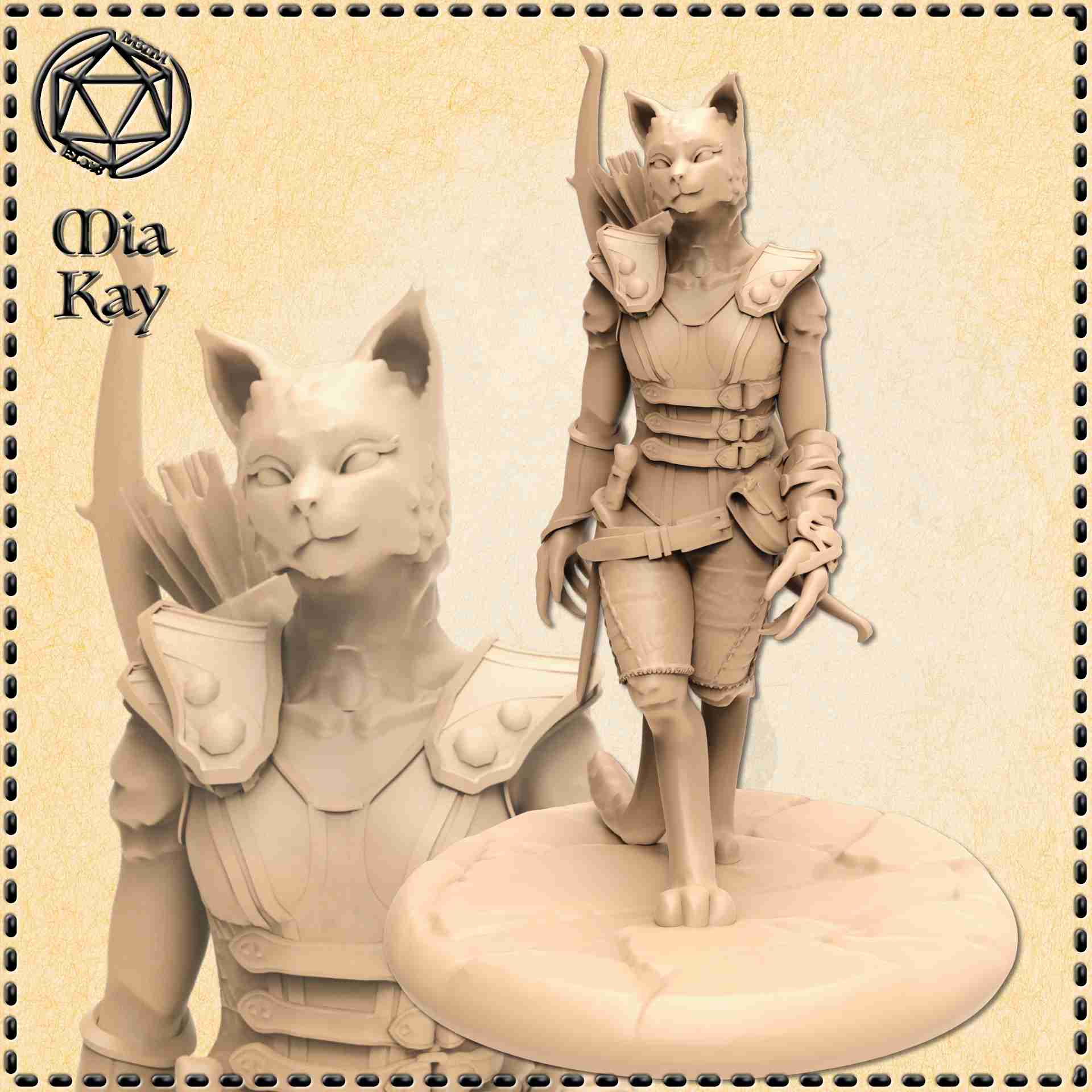 Female Catfolk Rogue | 3D models download | Creality Cloud