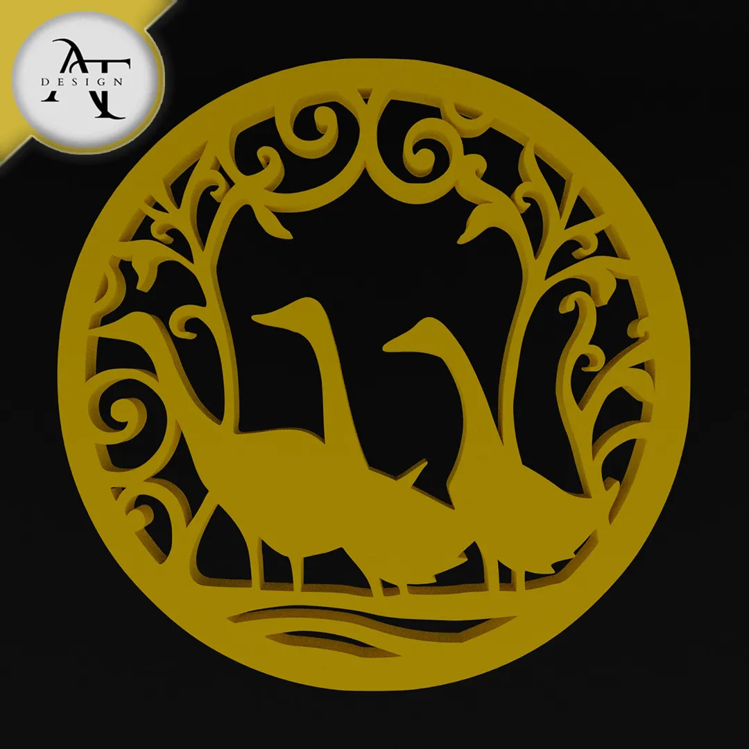 Home Decorations & Ornaments STL Download - Geese - Silhouette - 2D ...