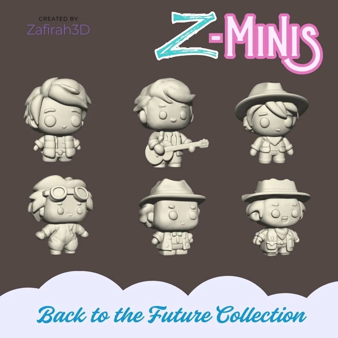Other STL Download - Z-Minis Back to the Future Collectionby Zafirah99