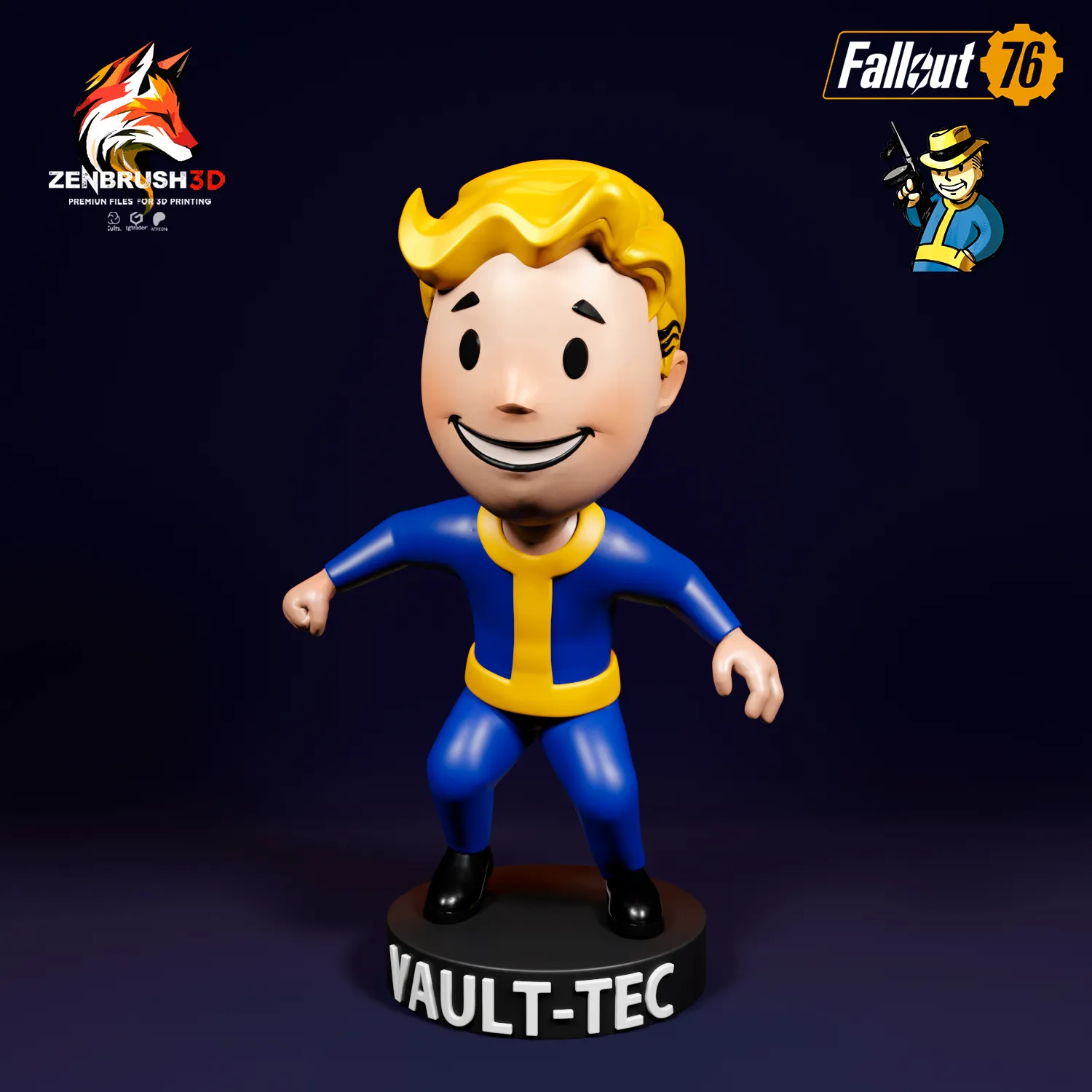 Characters & Creatures STL Download - BOBBLEHEAD PACK 3 - FALLOUT 3D ...