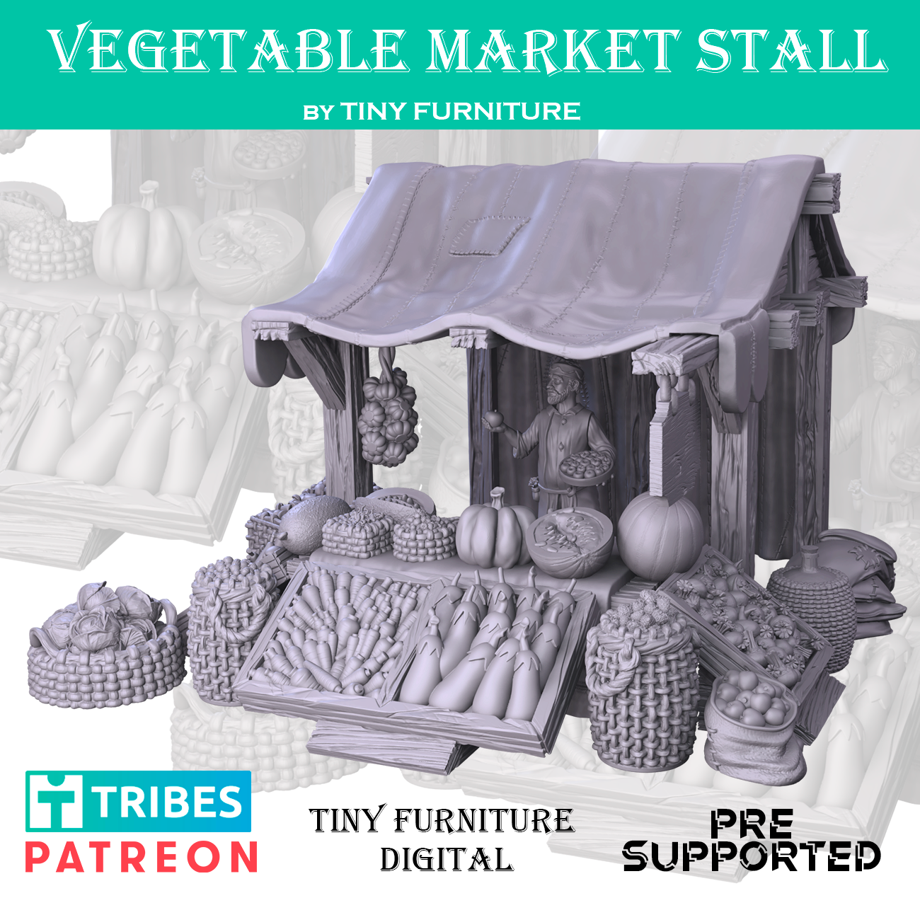 VEGETABLE MARKET STALL | 3D models download | Creality Cloud