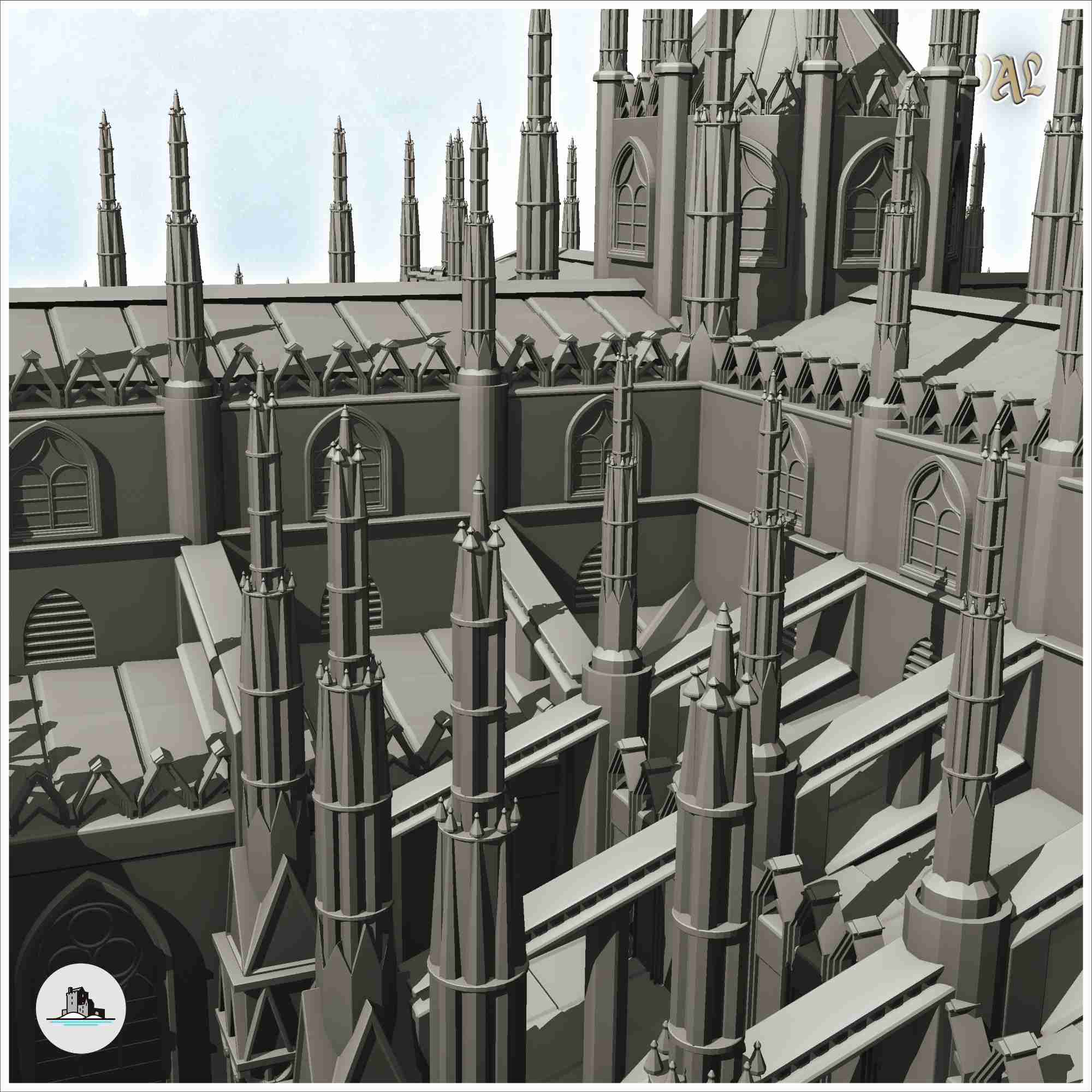 Milan cathedrale - scenery warhammer miniatures ww2 tabletop | 3D ...
