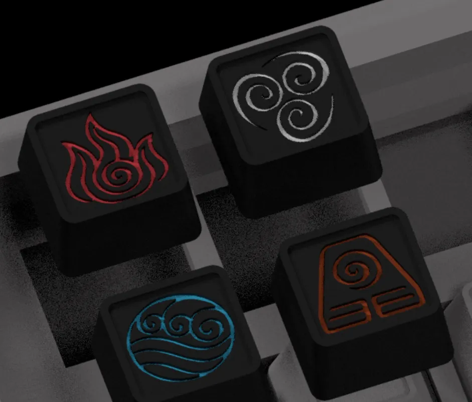 Other STL Download - Avatar keycaps - 4 elementsby Huskeycaps
