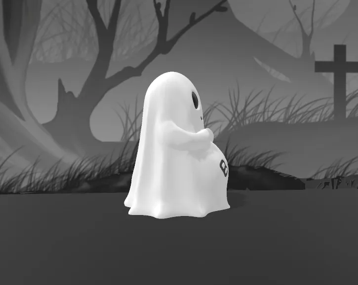 Other STL Download - pregnant ghost support freeby Mr3DBeast