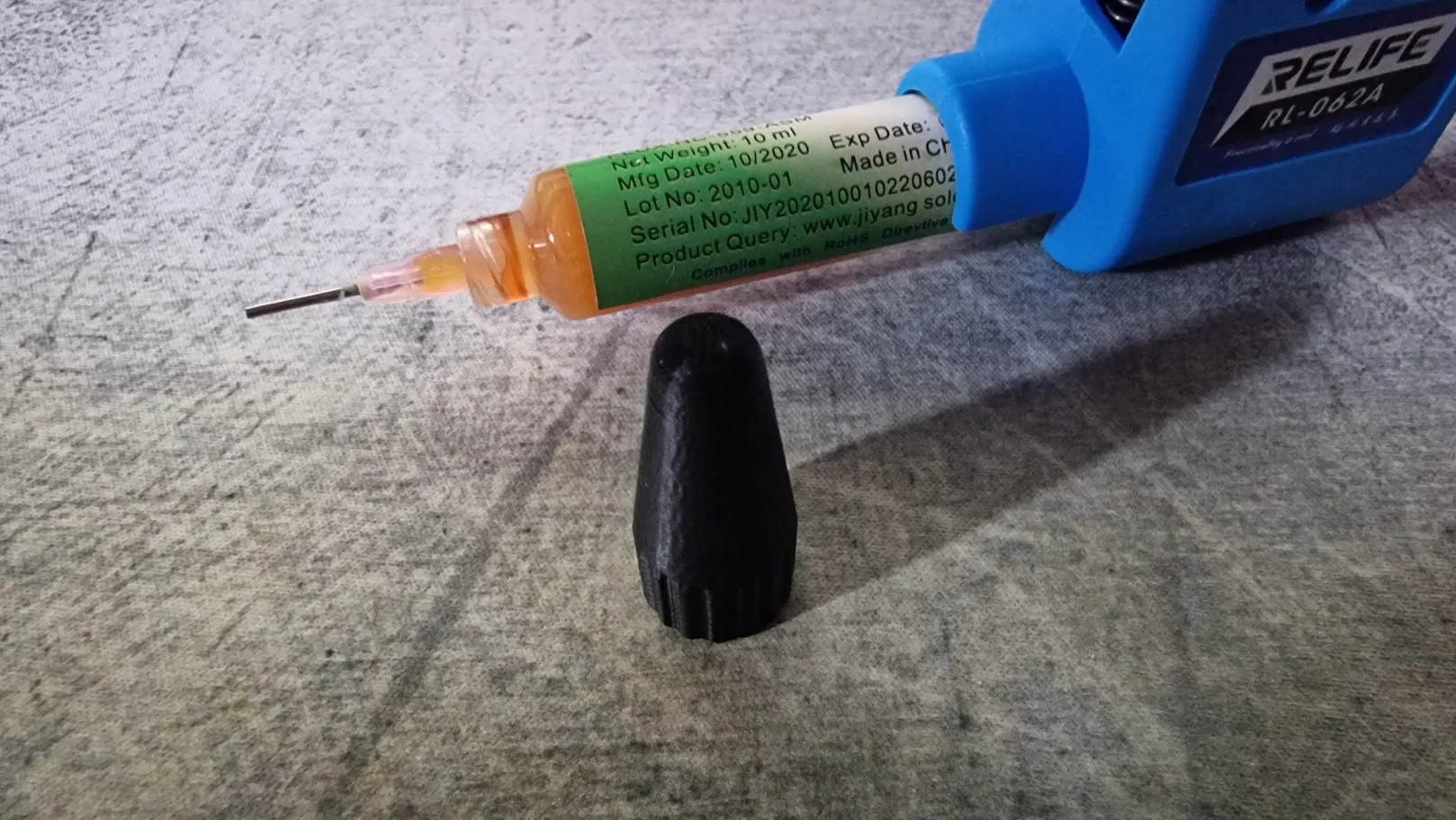 3D Printer Files | 3MF File | Cap for 10cc syringe (Solder Flux, Paste ...