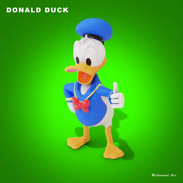 - a 3D printable Donald Duck made in blender. - the size is about 5 cm ...