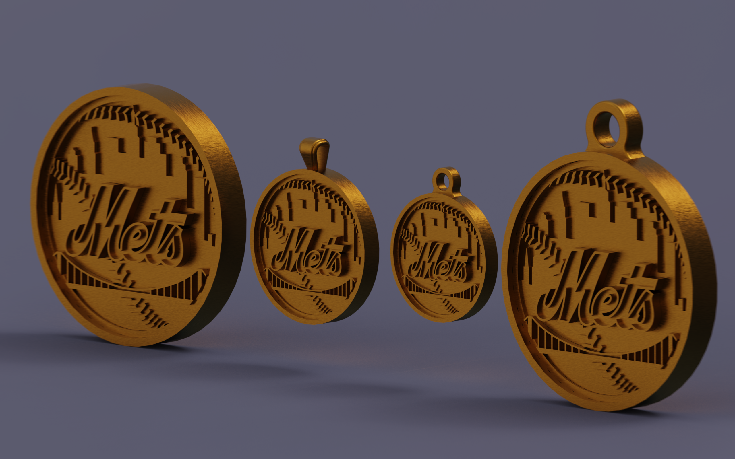 New York Mets logo, pendant, keychain, ear ring | 3D modeller indir ...