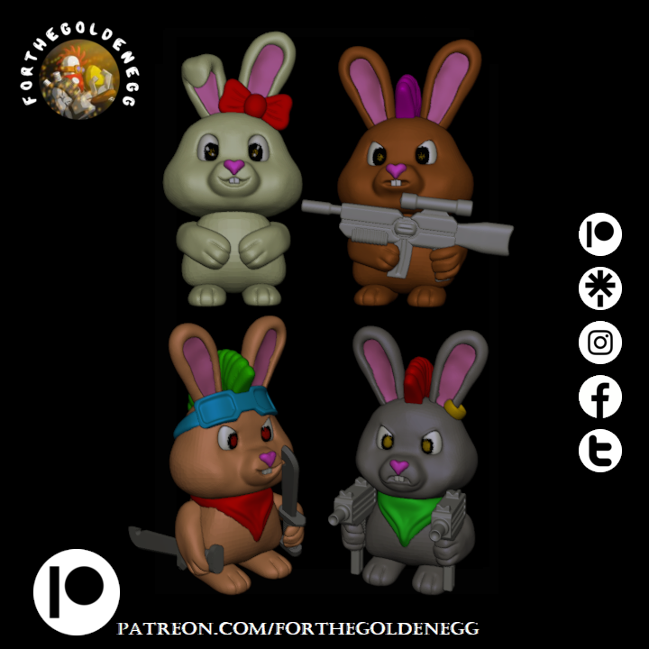Killer Rabbits (32mm scale) | 3D models download | Creality Cloud