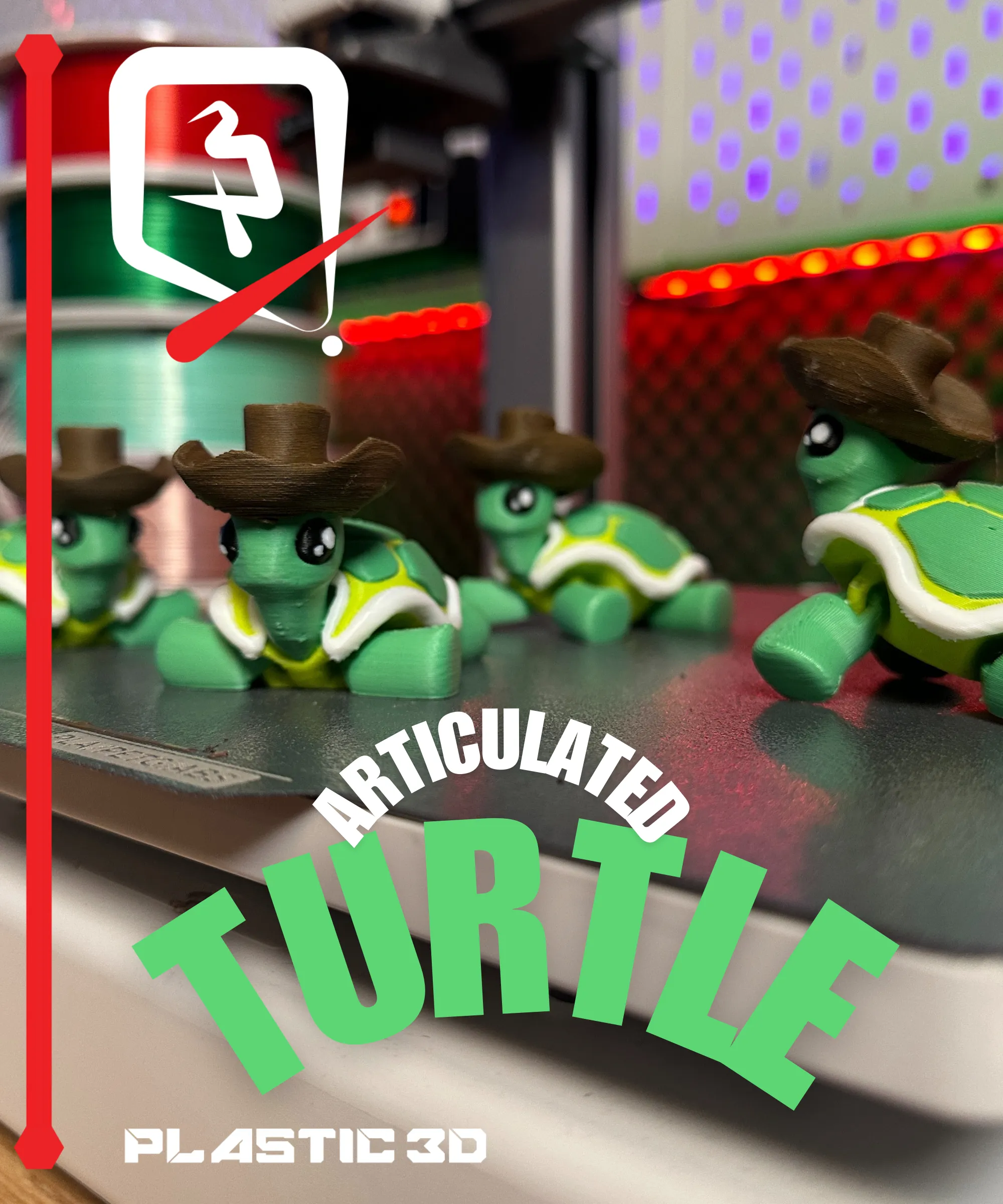 3D Printer Files | 3MF File | Articulated Turtle | Creality Cloud