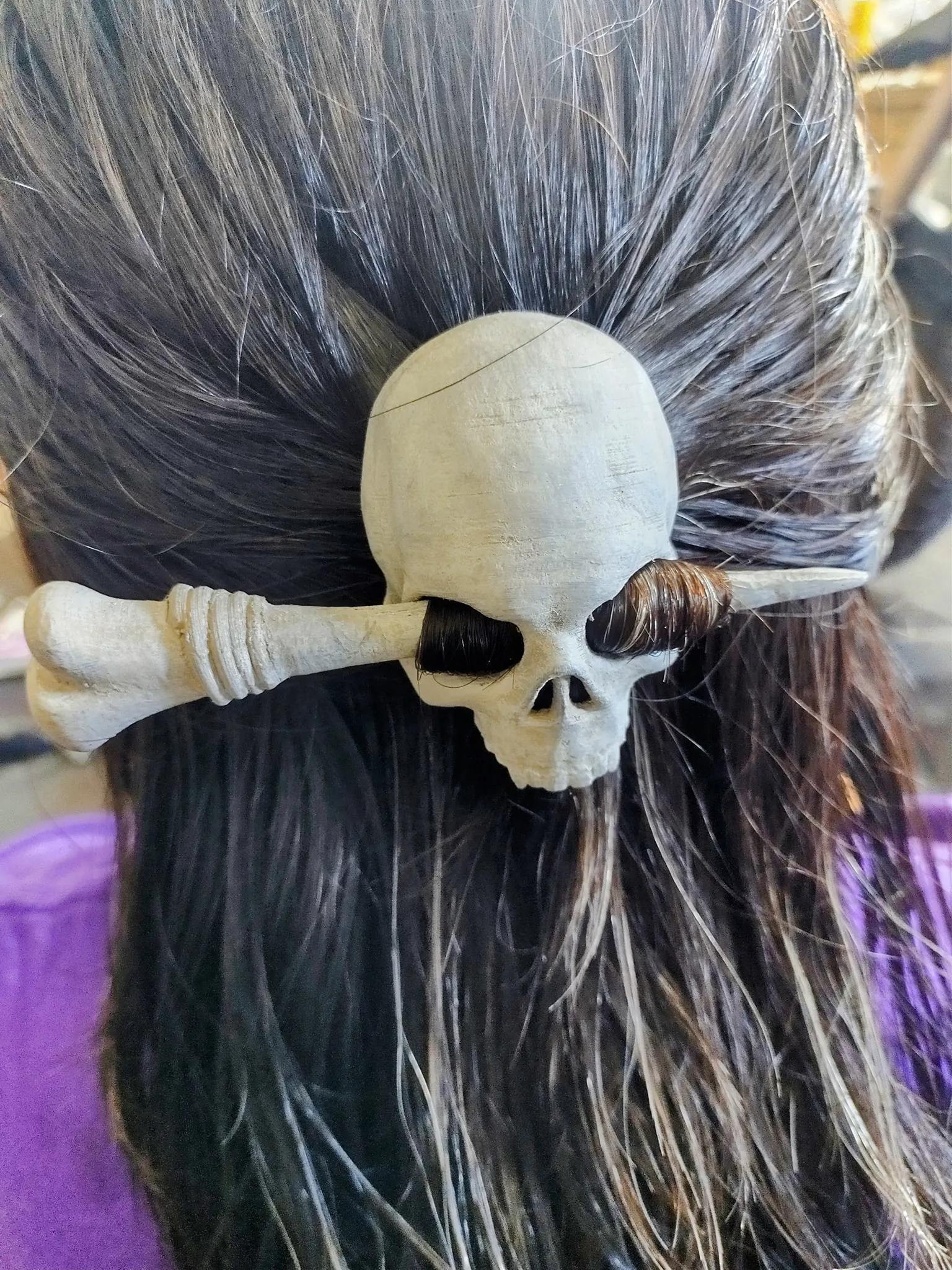Jewelry & Accessories STL Download - Skull and bone hair barretteby ...