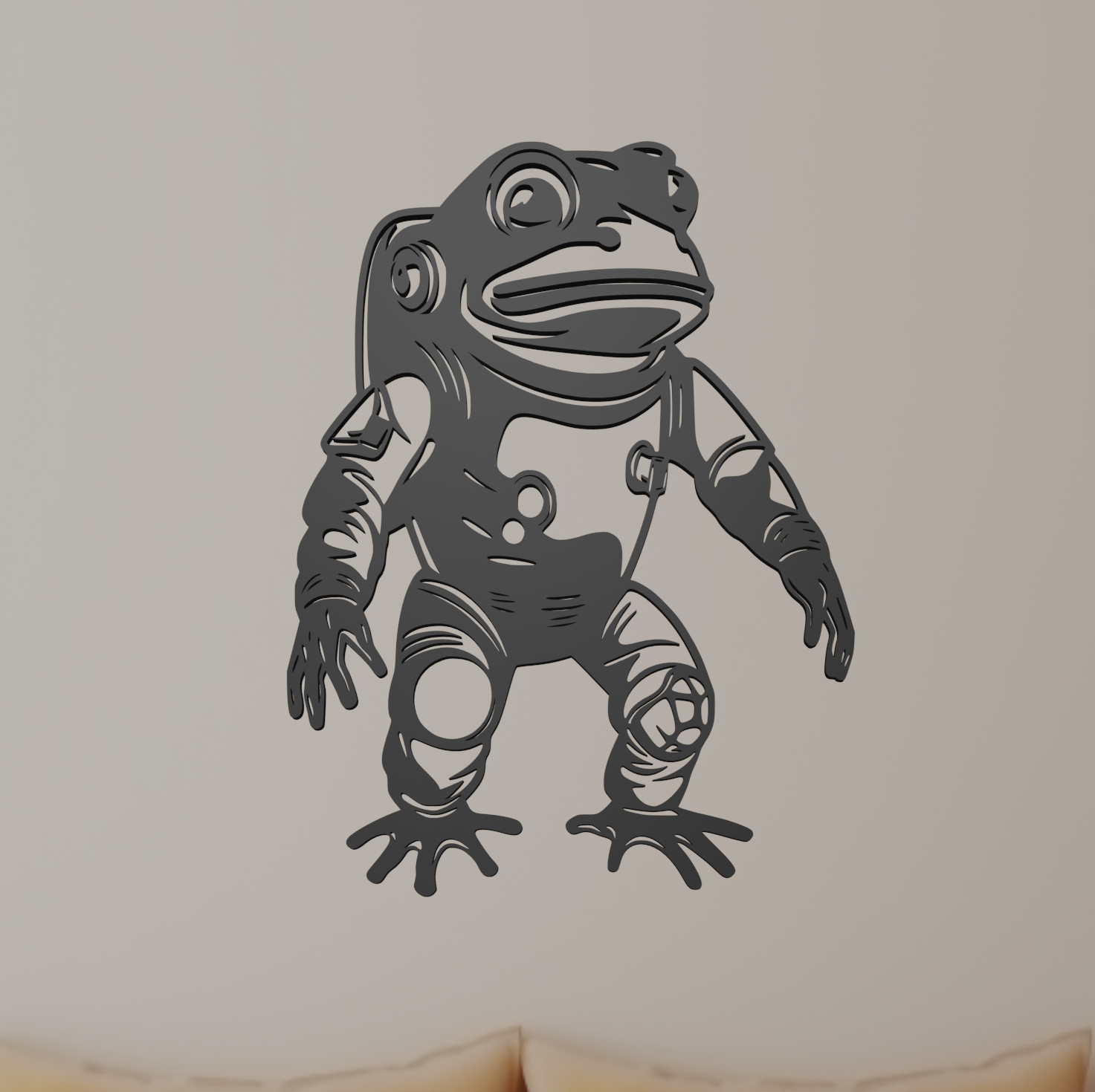 Frog Astronaut Wall Art | 3D models download | Creality Cloud