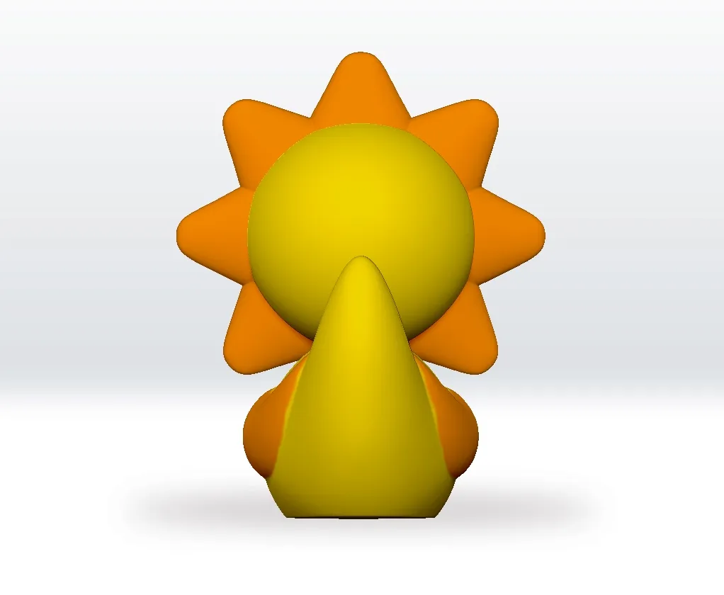 Characters & Creatures STL Download - Sprunki Mr Sun Duck STL, 3mf, Obj ...