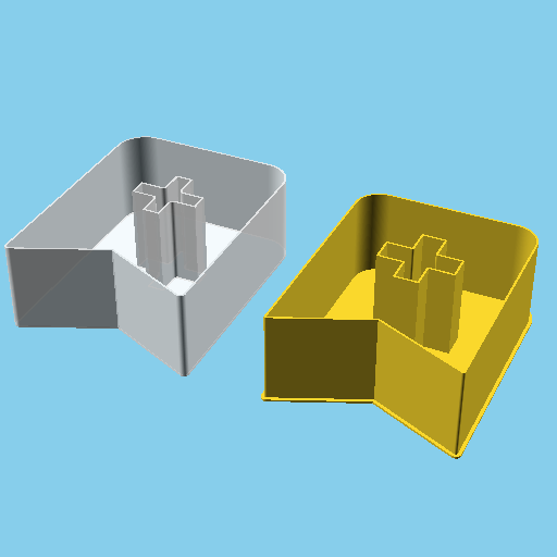 Bookmark with a plus mark, nestable box (v1) | 3D models download ...