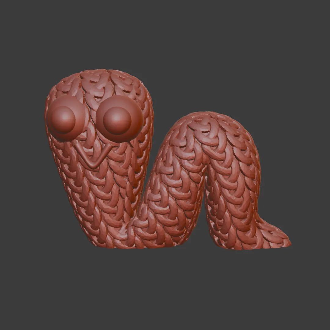Characters & Creatures STL Download - Knitted Worm (cute)by ...
