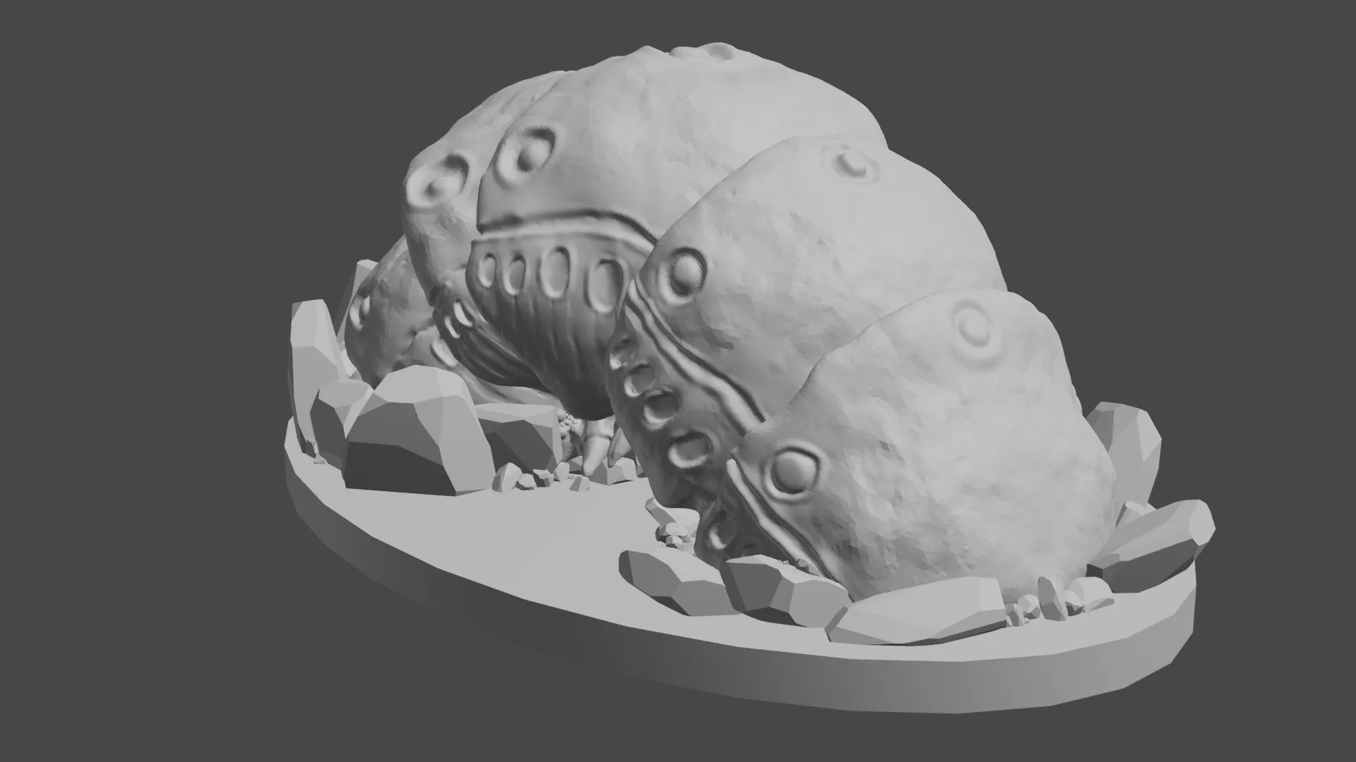 Other STL Download - Rock Worm stomach 3D model PRINTABLEby Belnir