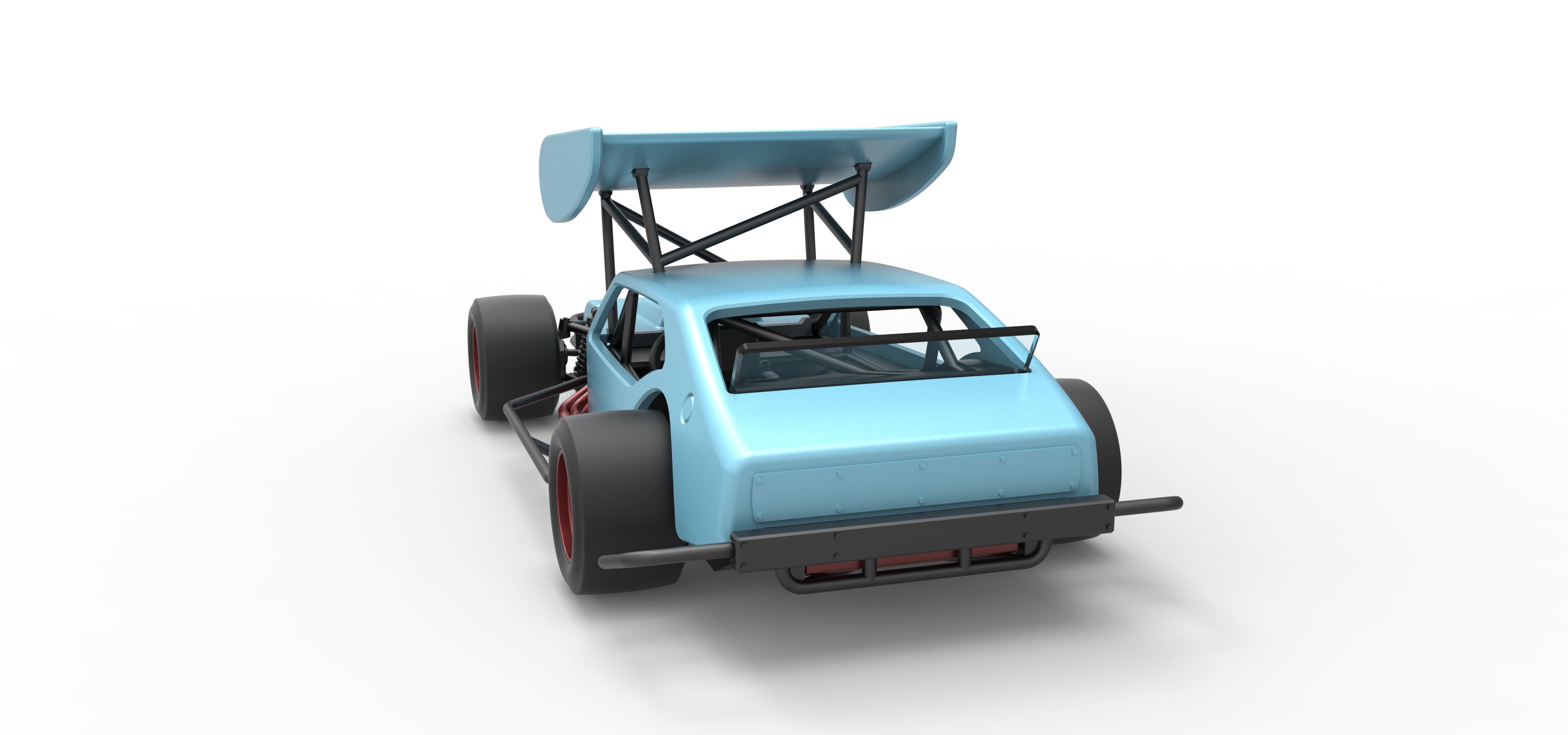 Vintage Asphalt Modified stock car V2 with wing Scale 1:25 | 3D models ...