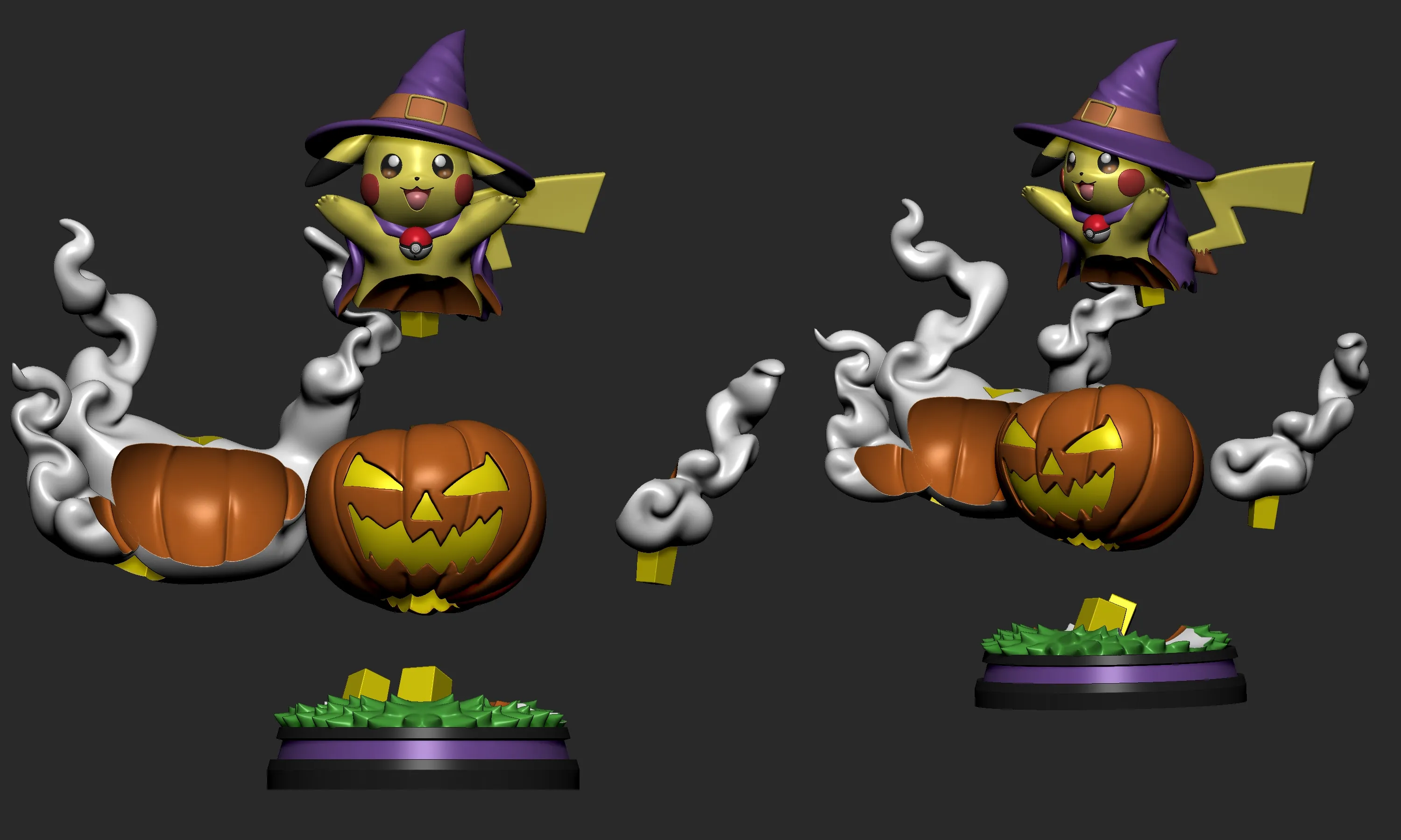 Characters & Creatures STL Download - Pokemon - Witch Pikachu Figureby ...