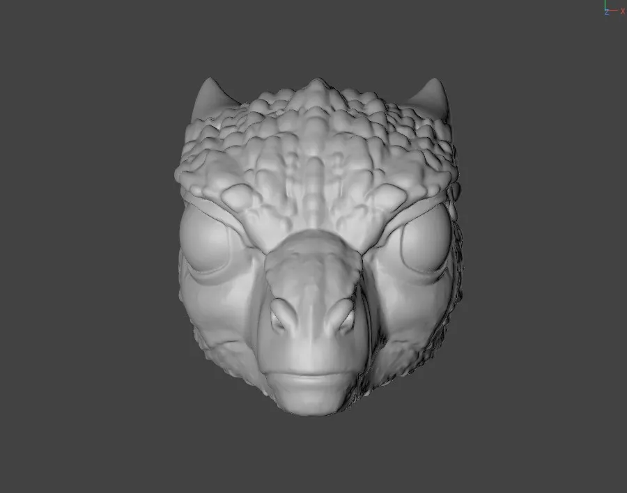 Characters & Creatures STL Download - Baby dragon head figure ...