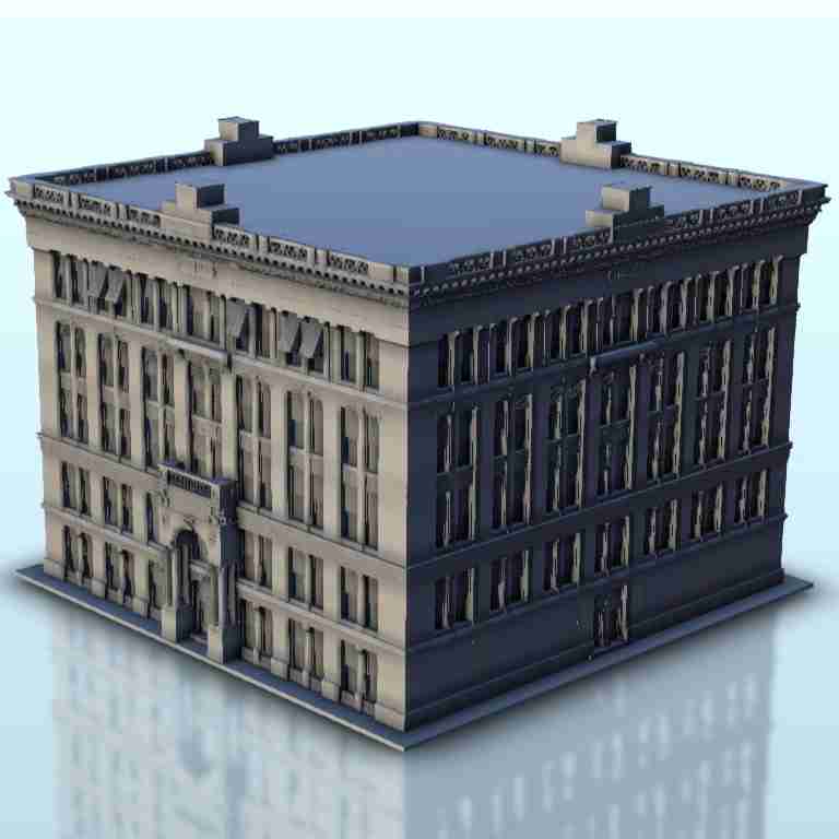 Retro building 6 - scenery warhammer miniatures ww2 tabletop | 3D ...