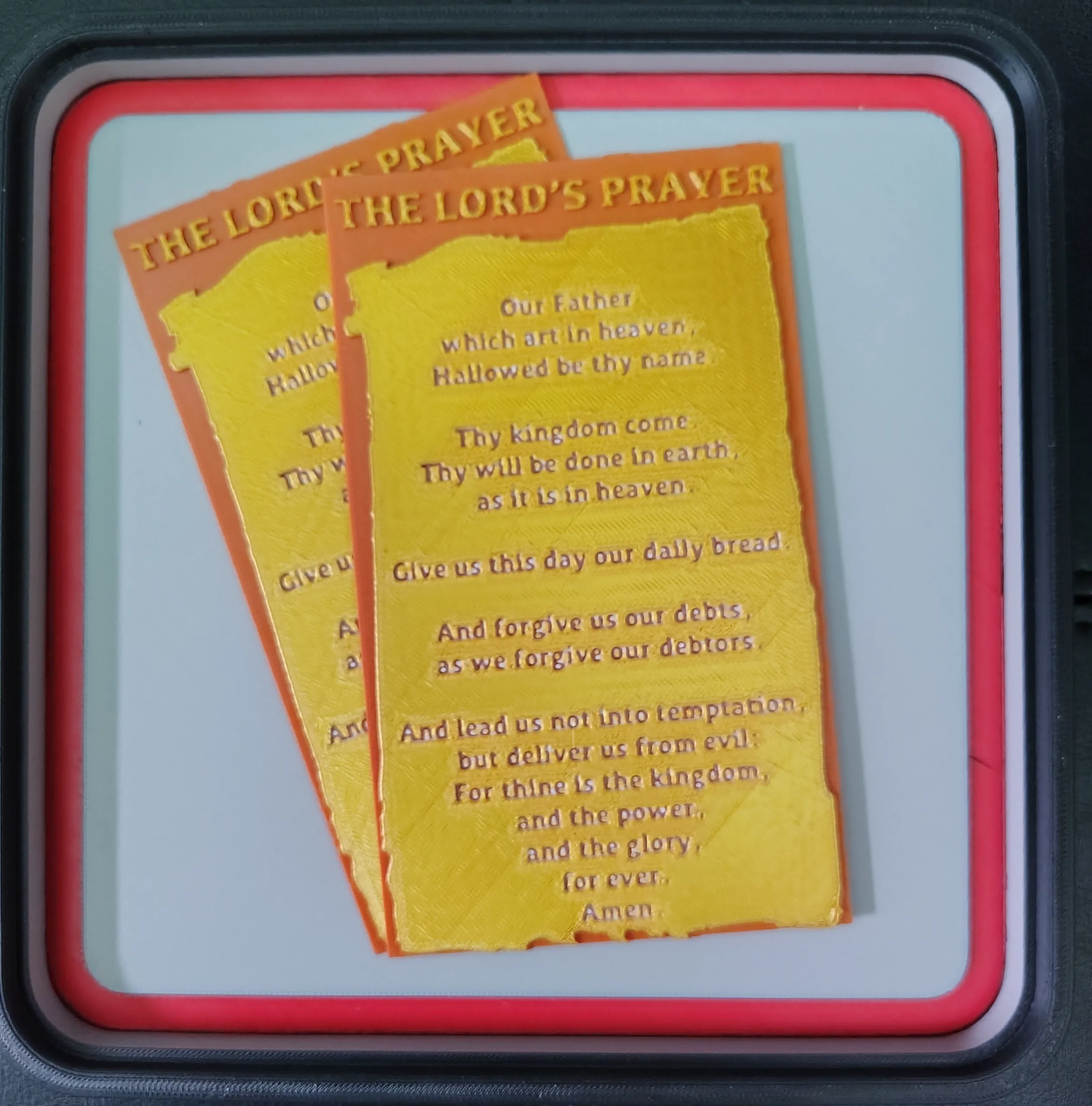 3D Printer Files | 3MF File | Lords Prayer Card | Creality Cloud