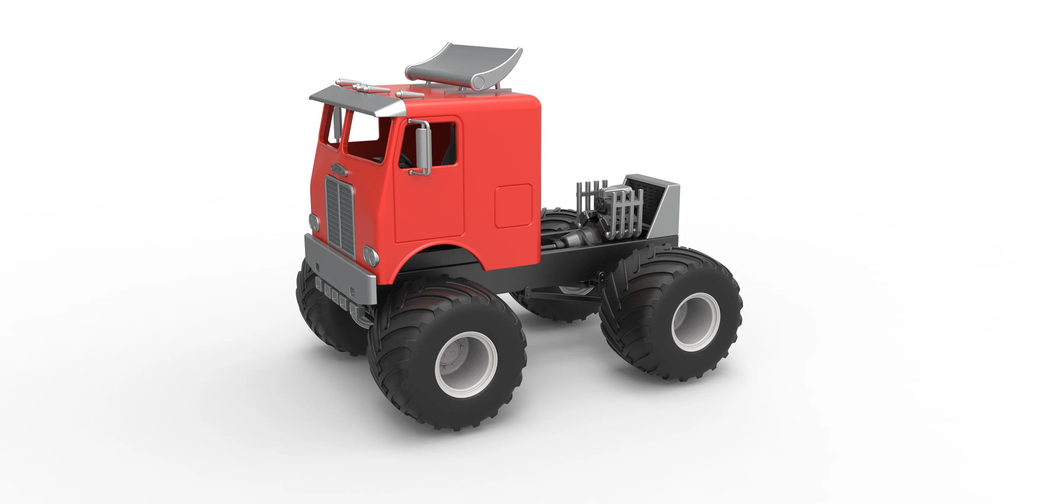 Vehicles & Machinery STL Download - Monster Semi Truck Scale 1:25by ...