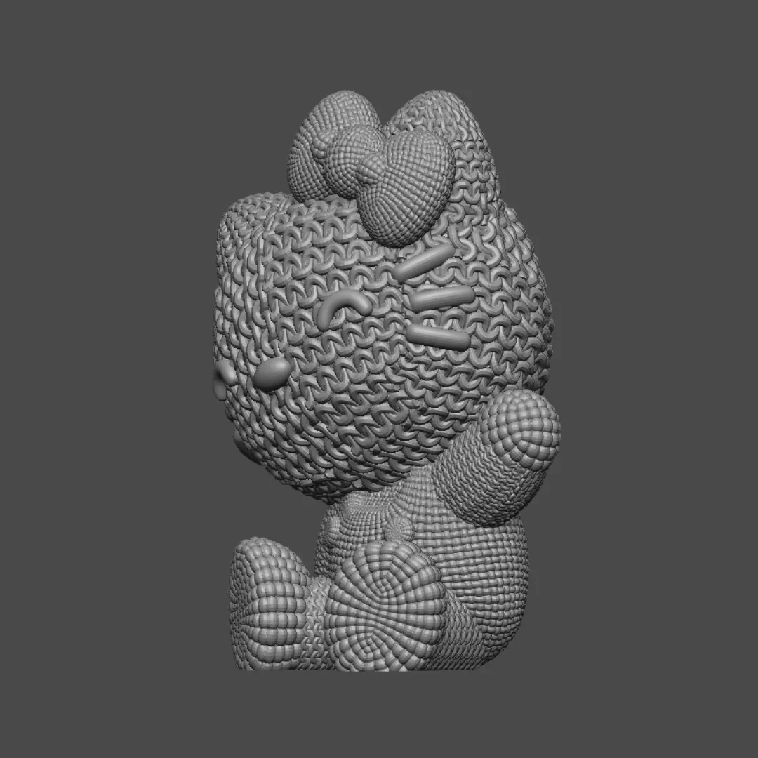 Characters & Creatures STL Download - HELLO KITTY KNITTED - CROCHET ...