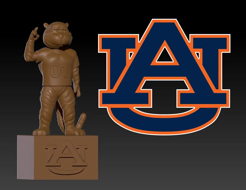 Other STL Download - NCAA - AUBURN TIGERS FOOTBALL MASCOT - 3D PRINTby ...