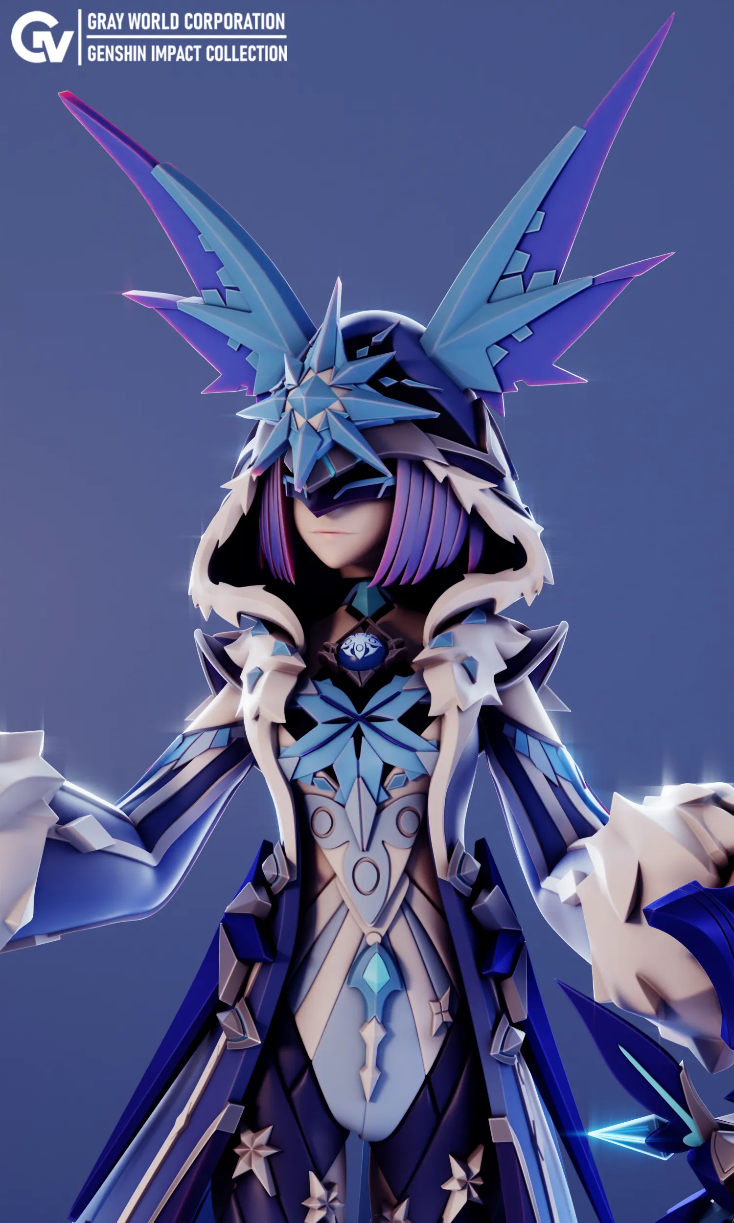 Characters & Creatures STL Download - Cryo Cicin Mage | Genshin Impactby Gray World Corporation