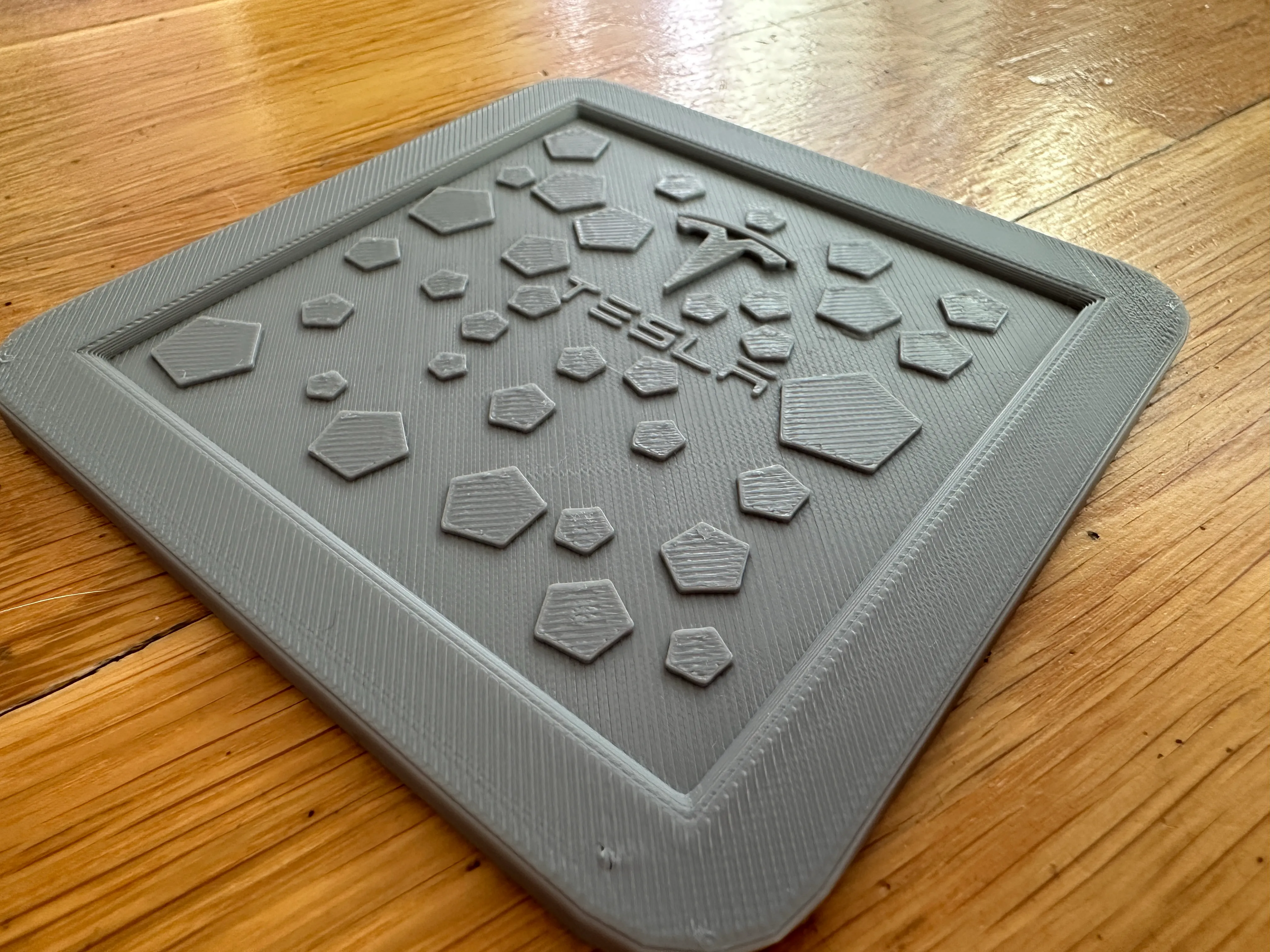 Home Decorations & Ornaments STL Download - TESLA CUP COASTER SQUAREby ...