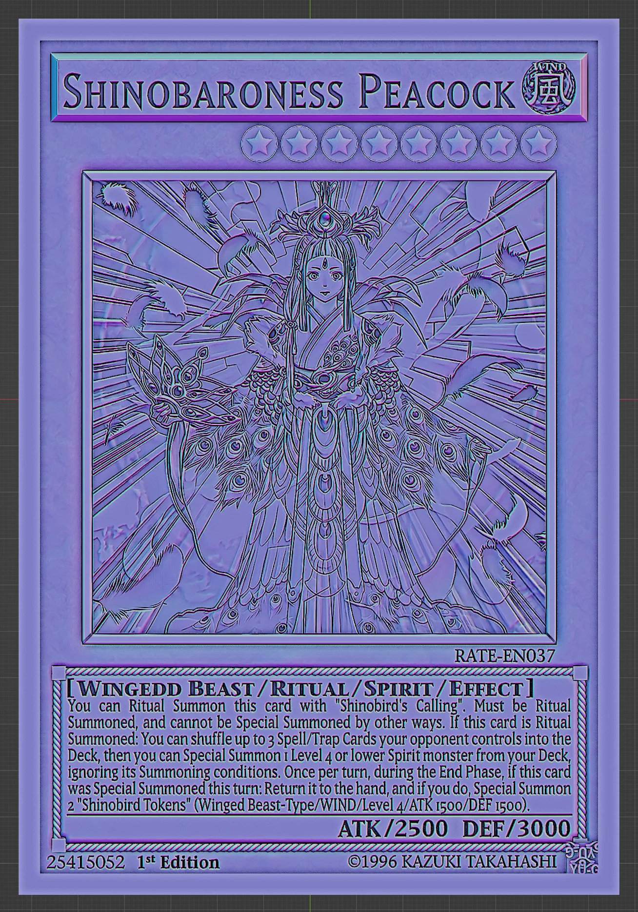 Free Other STL Download - Shinobaroness Peacock - yu-gi-oh!by Wsonuchiha3D