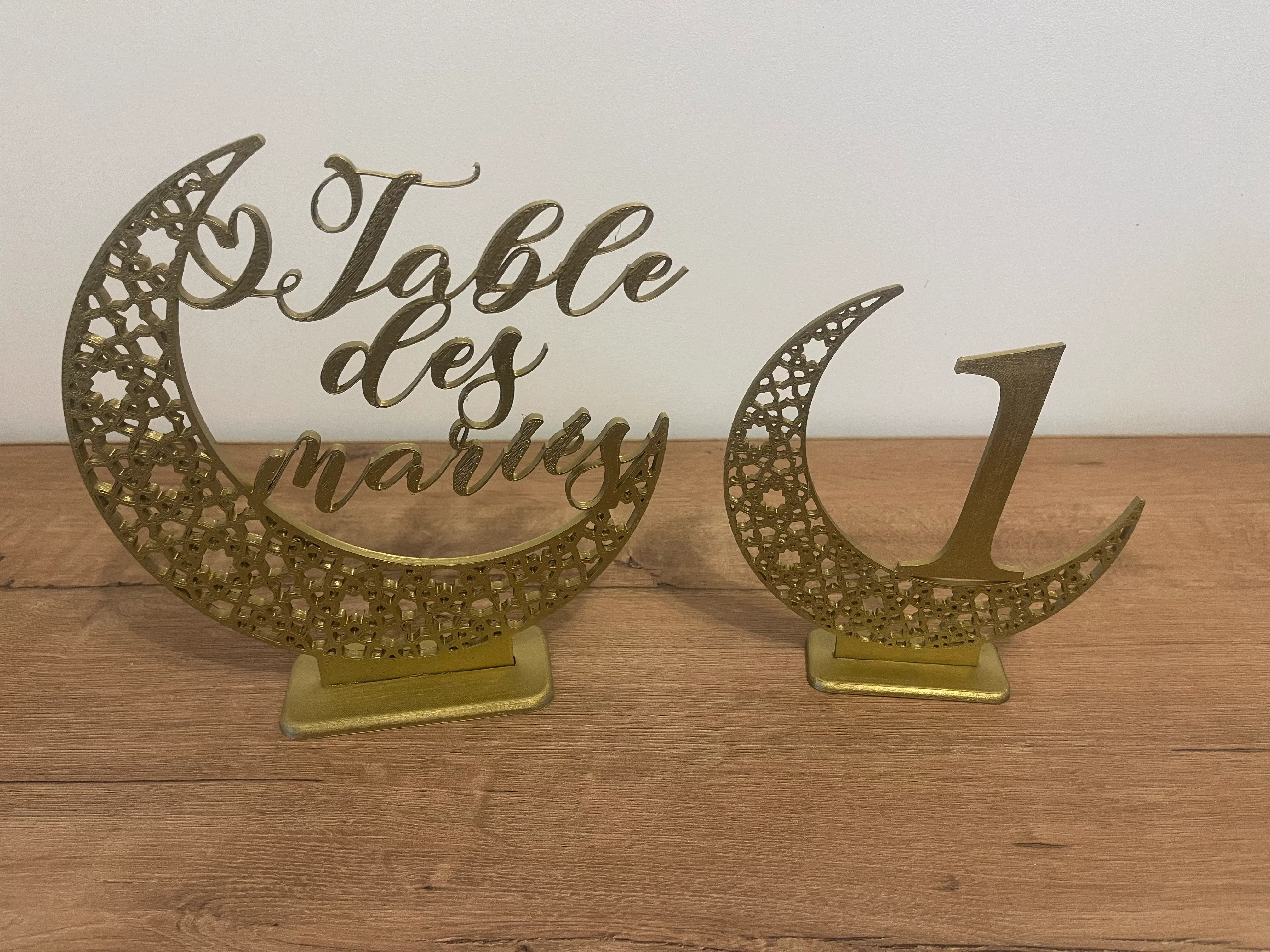 Home Decorations & Ornaments STL Download - Wedding table's numbersby ...
