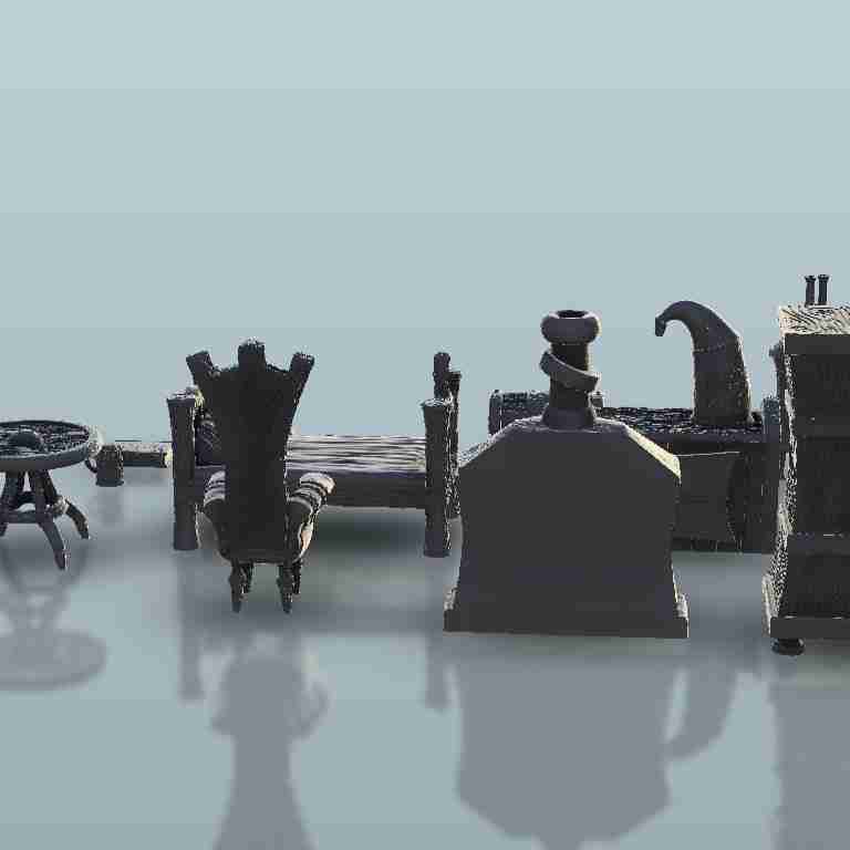 Medieval interior set - miniatures warhammer terrain scenery | 3D models download | Creality Cloud