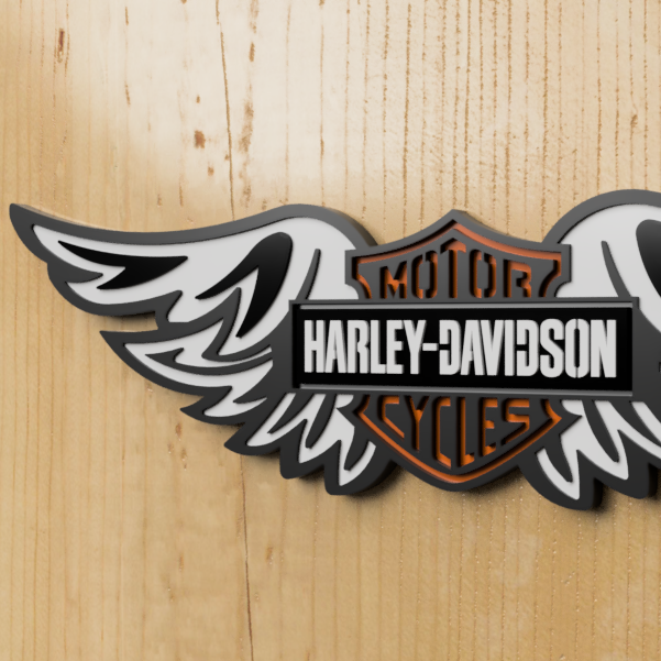 HARLEY DAVIDSON LOGOS X 3 | 3D-Modelle herunterladen | Creality Cloud