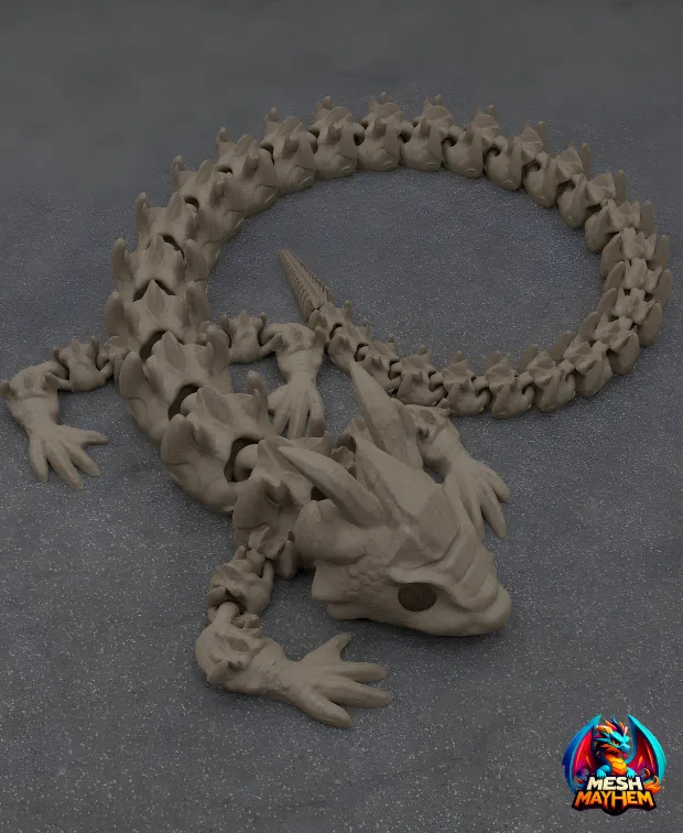 Other STL Download - Bendy Beast Print in Place Articulated Dragonby ...