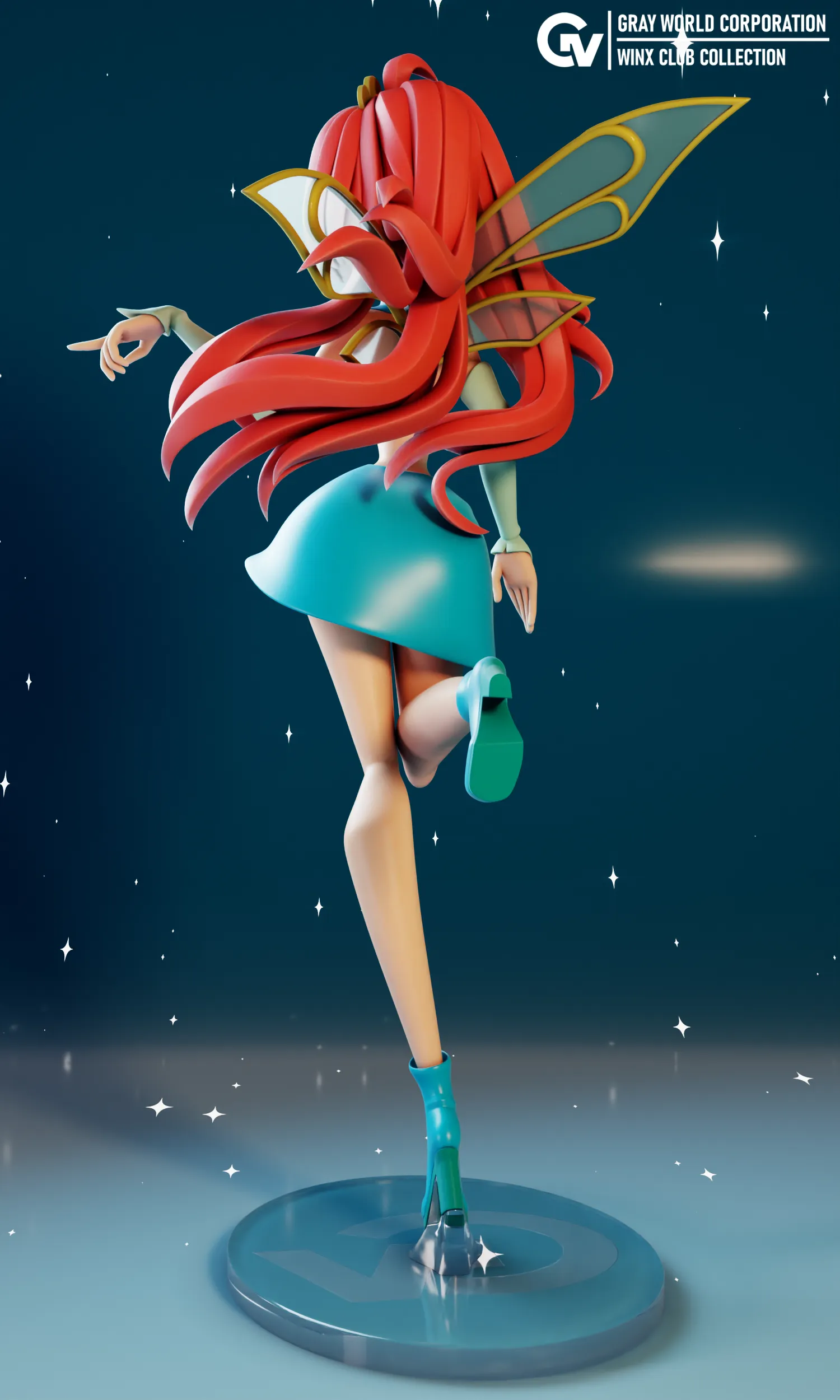 Characters & CreaturesSTL 다운로드 -Bloom Fairy Form | Winx Club - Gray ...