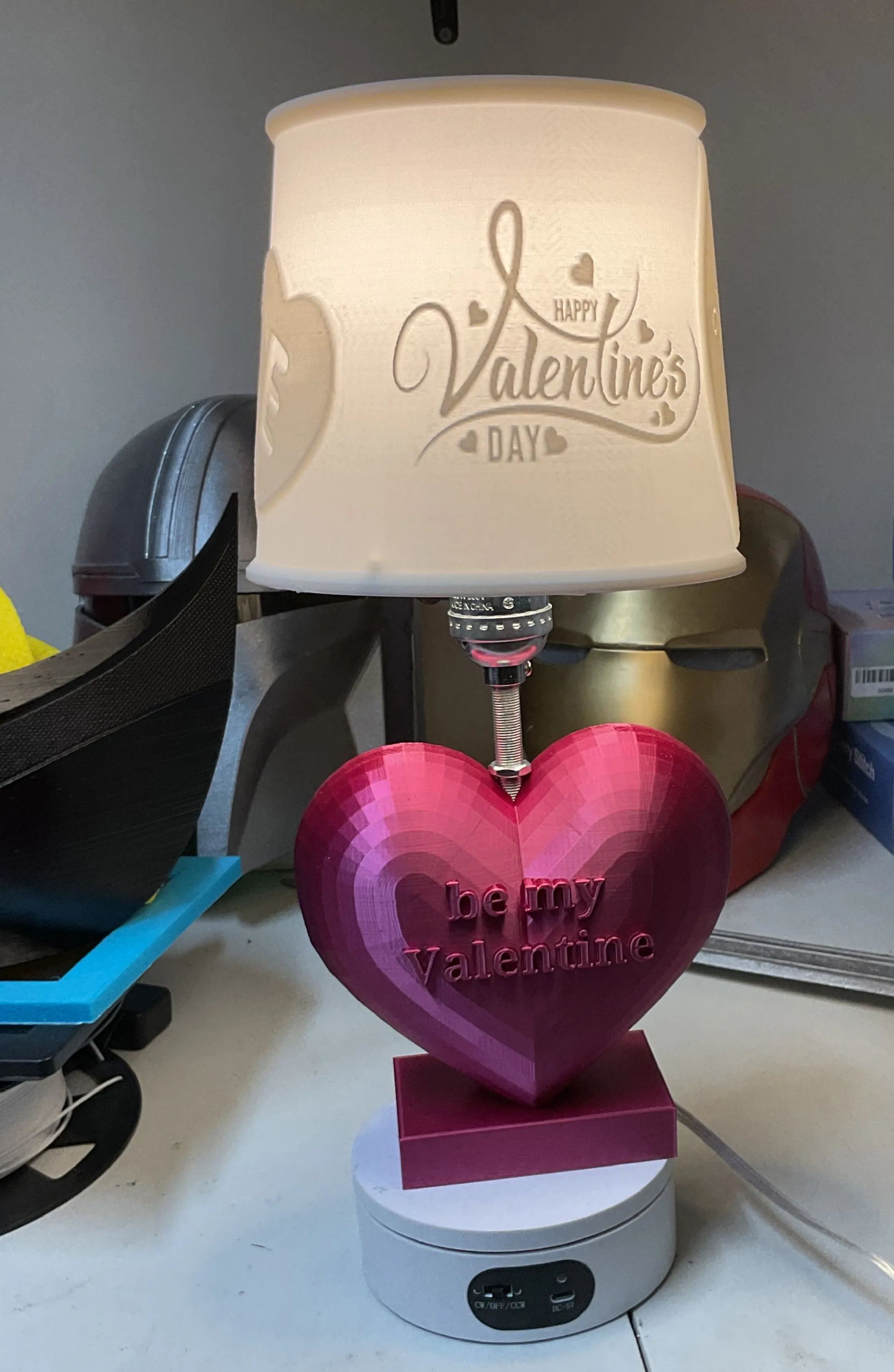 Lighting & Lamps STL Download - valentine lamp with lithophane lamp ...
