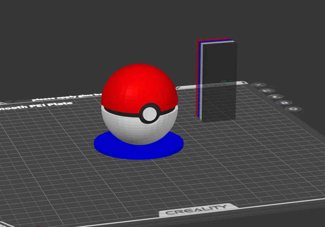 3D Printer Files | 3MF File | Multi-Colored Pokeball | Creality Cloud
