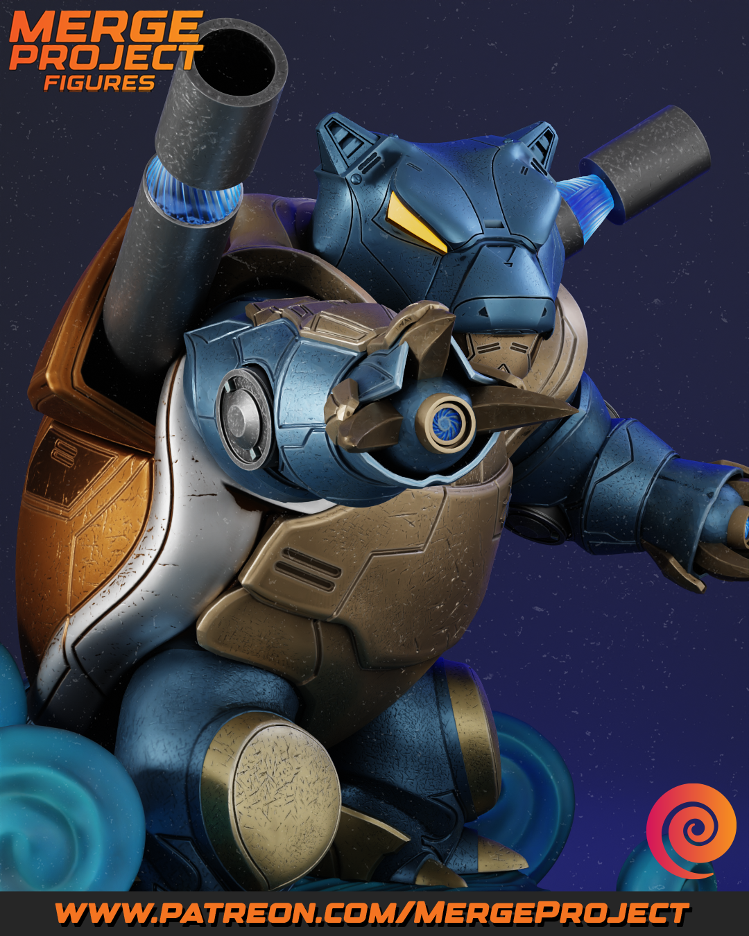 Mecha Blastoise | 3D models download | Creality Cloud