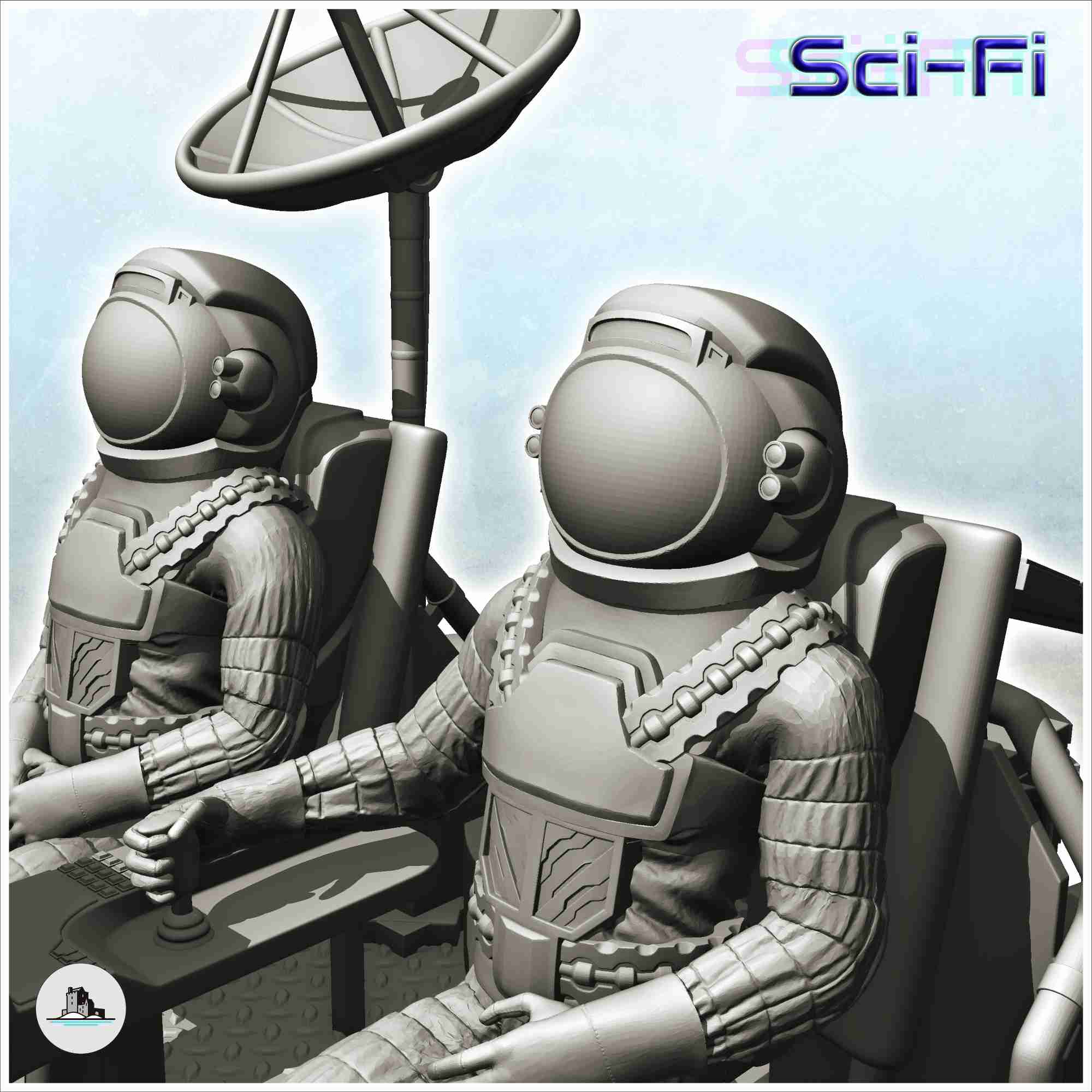 Planetary exploration rover with two astronauts (2) - scienc | 3D ...