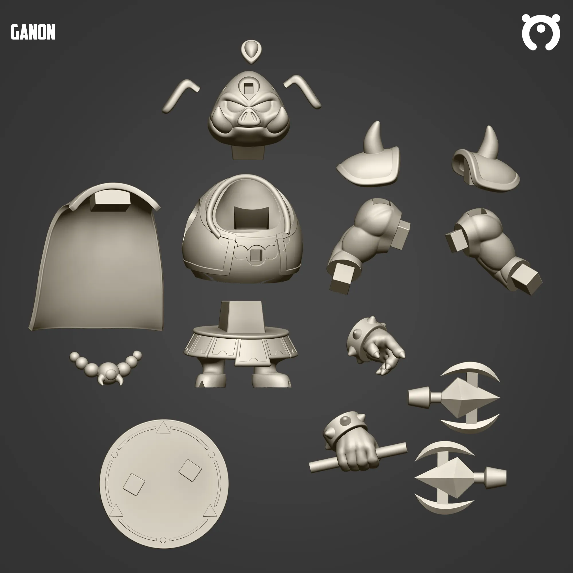 Characters & Creatures STL Download - Ganon - The Legend of Zelda ...