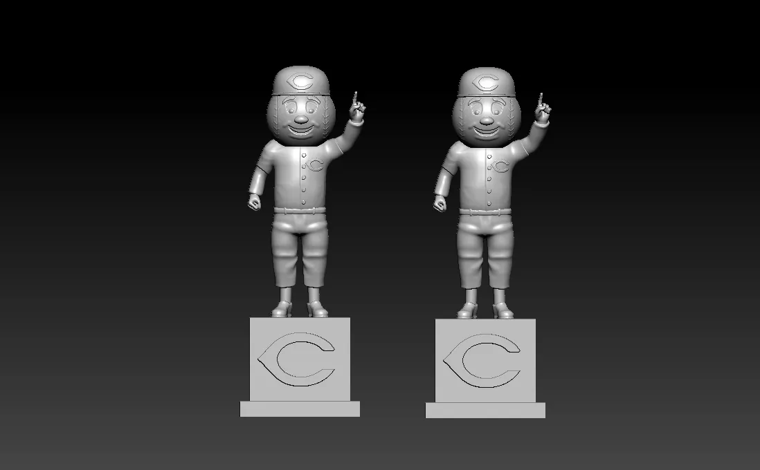 Other STL Download - MLB - Mr RED mascot statue - Cincinnati Reds - 3d ...