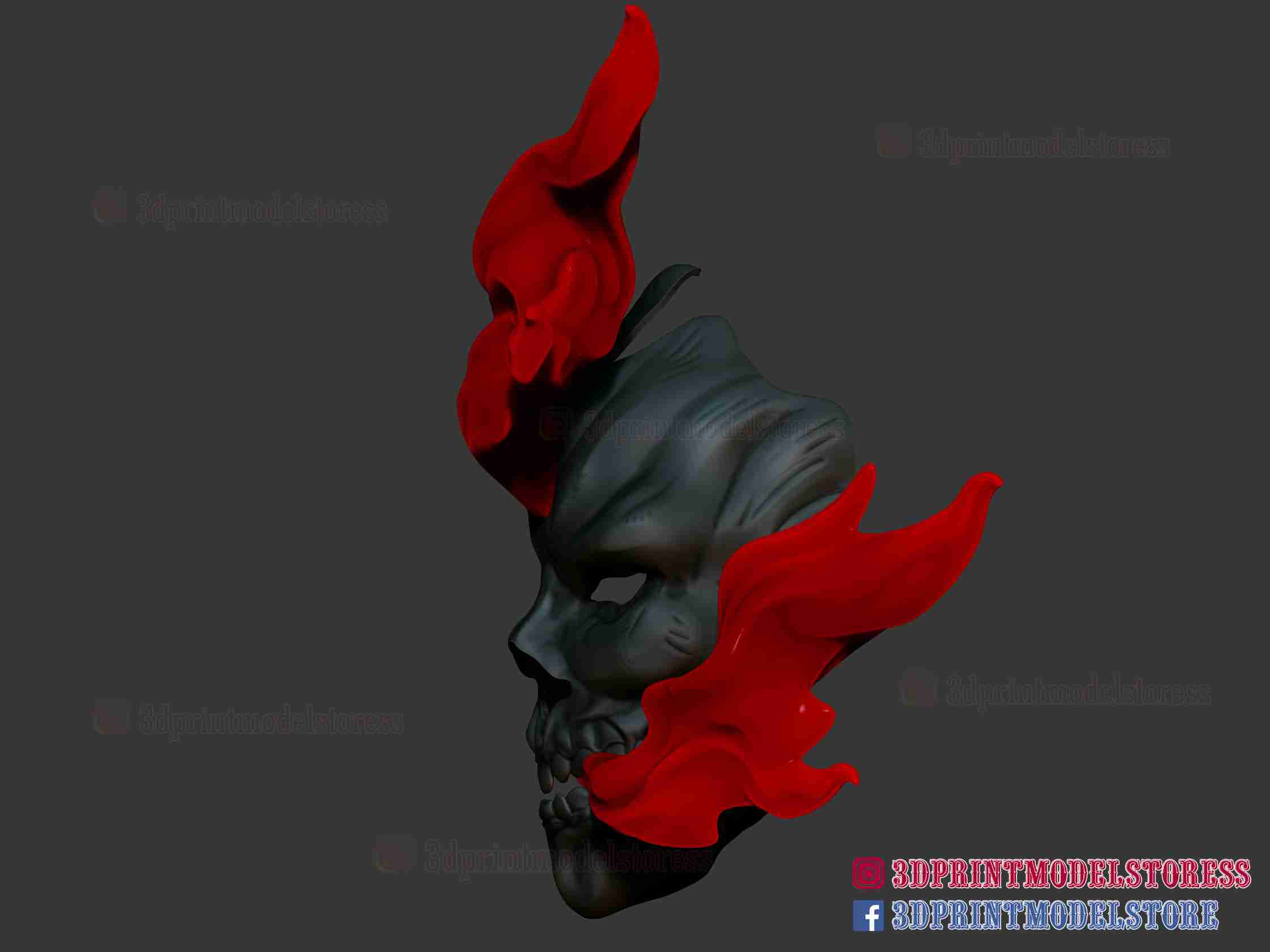 Ghost Rider Mask - Marvel Comics Cosplay - Halloween Costume | 3D ...