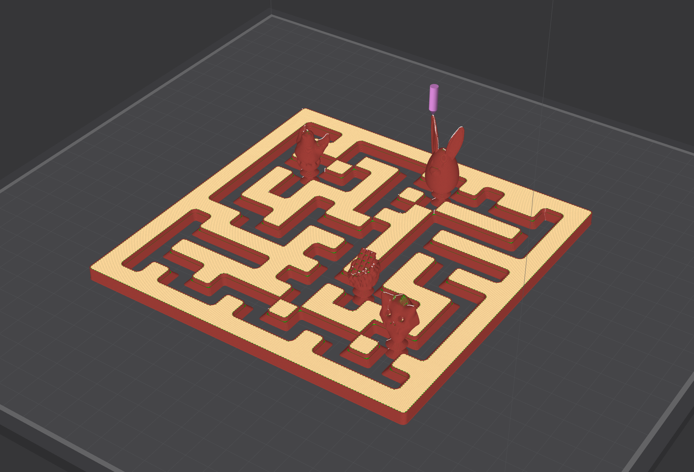 Multiplayer Dungeon Maze with EASTER sliding pawns | 3D models download | Creality Cloud