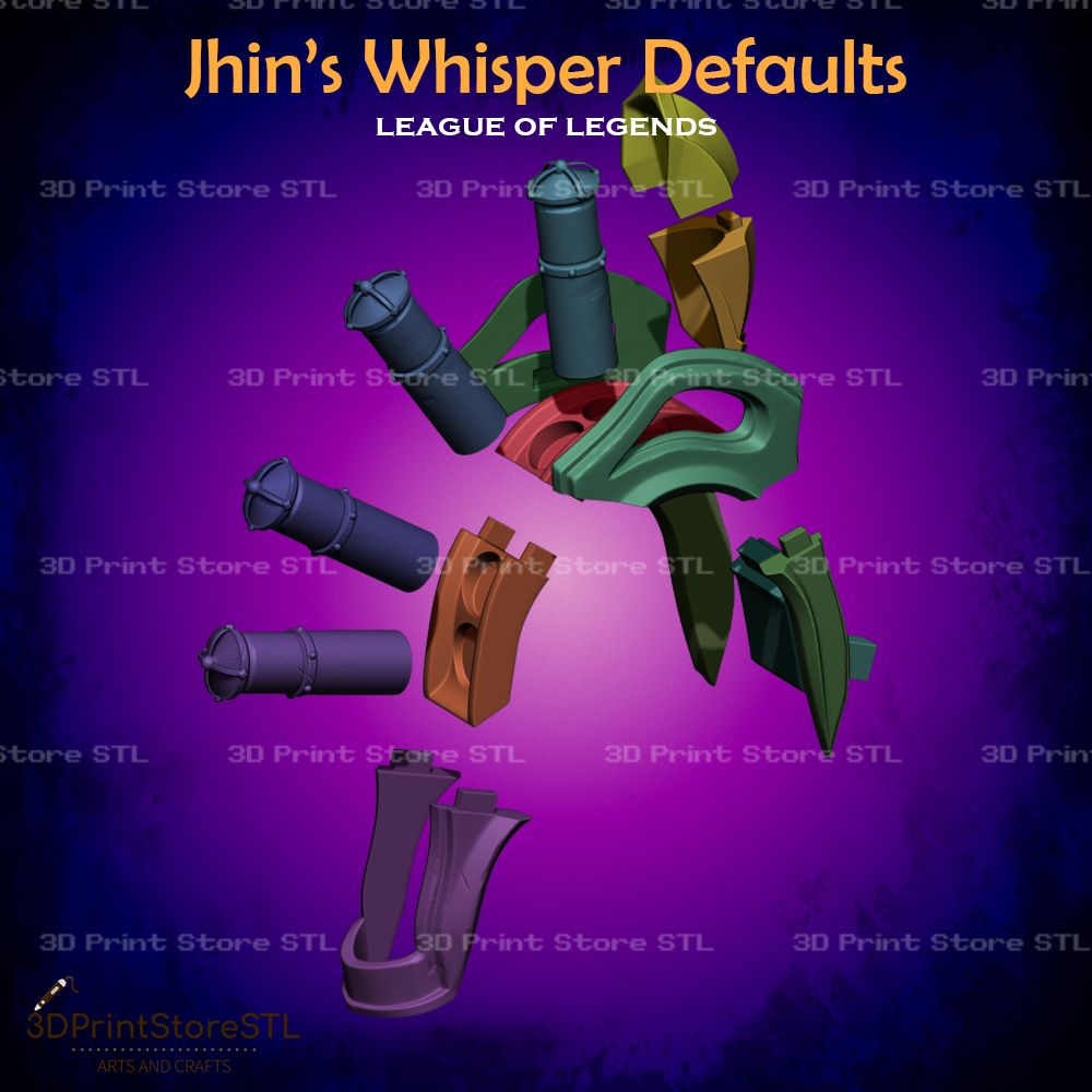 Jhin High Noon Whisper Cosplay League of Legends - STL File | 3D models ...