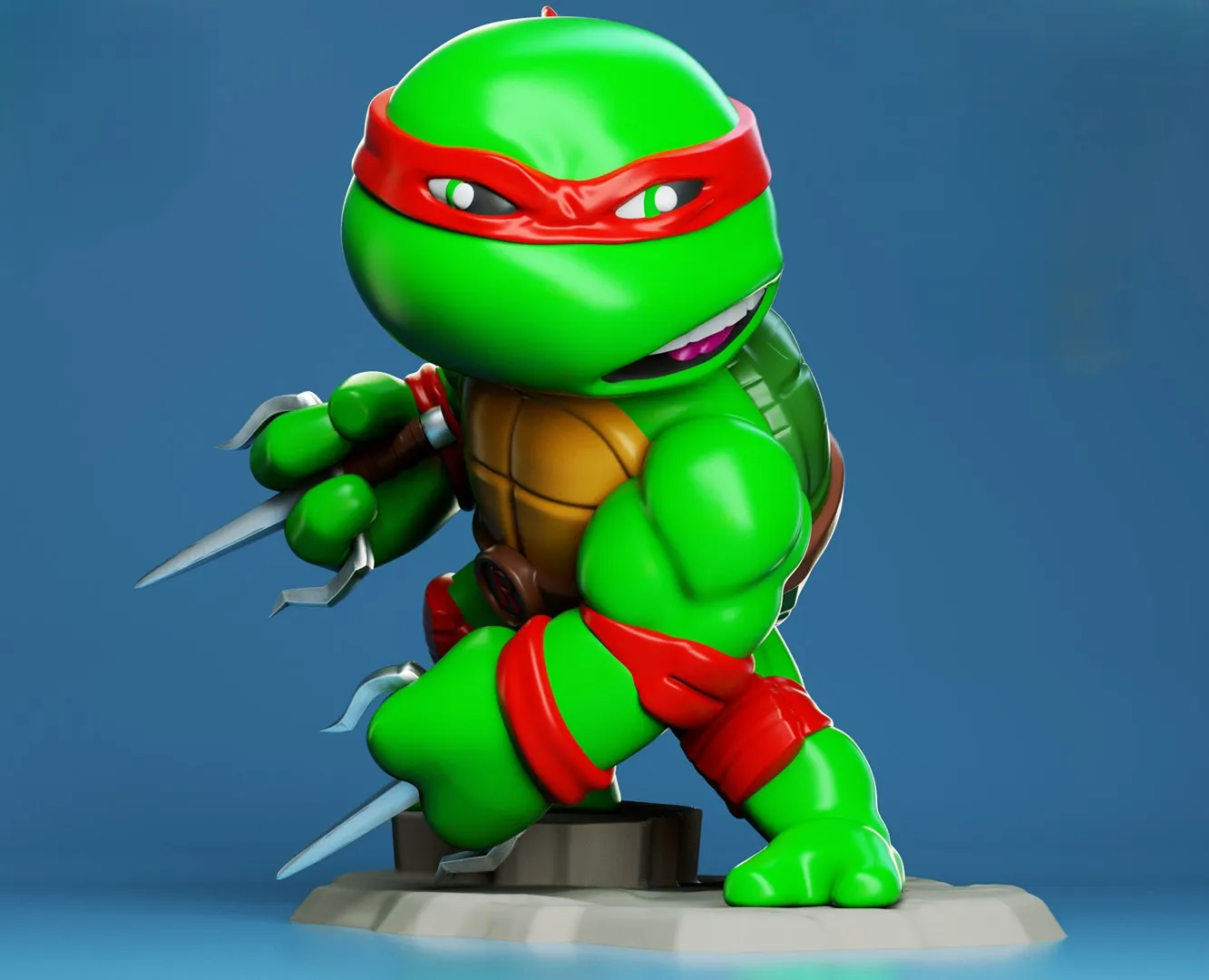 Characters & Creatures STL Download - Raphael - Teenage Mutant Ninja Turtles 3D Figureby ...