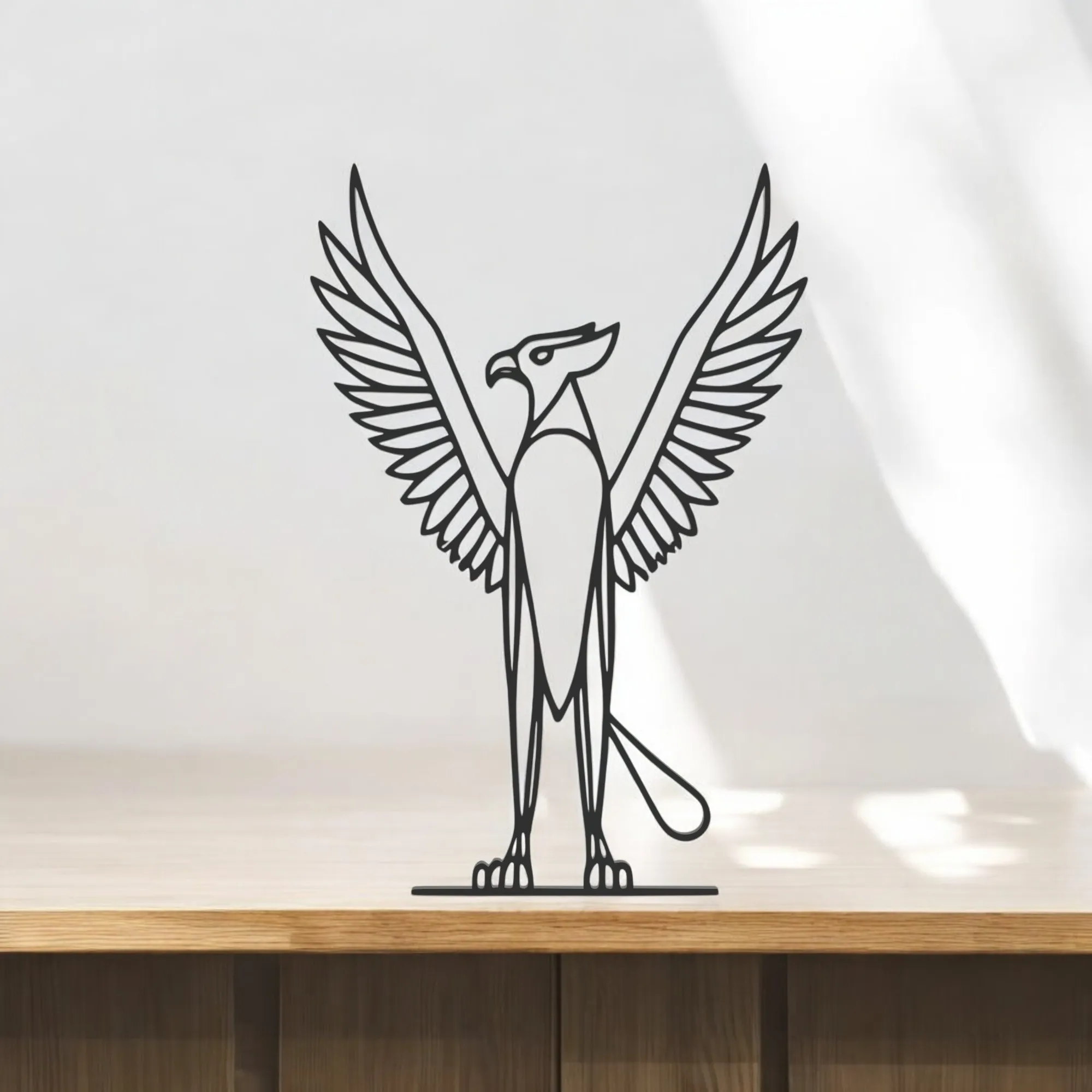 Digital Art STL Download - Griffin Line Art - Desktop Line Artby OALPO